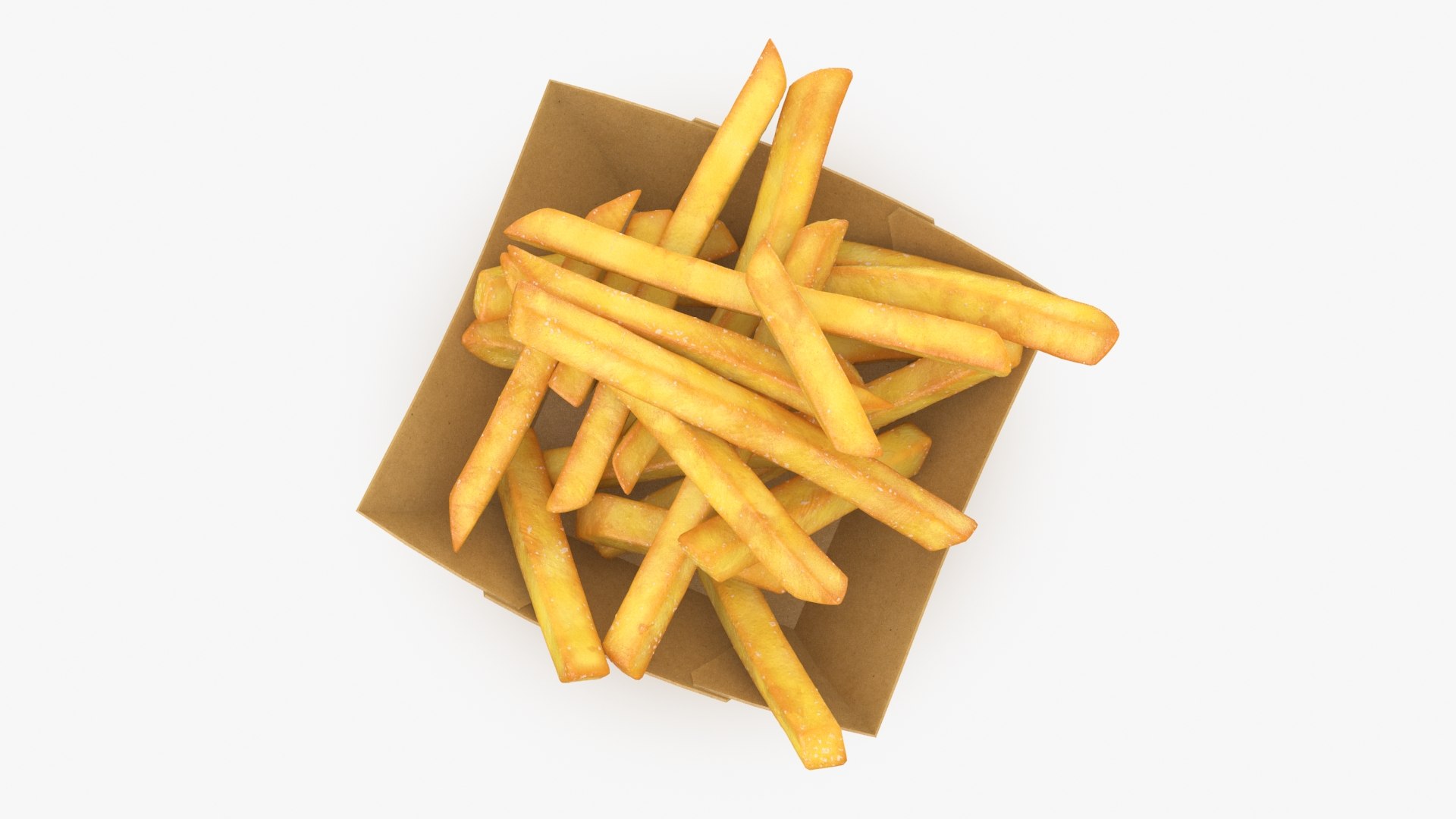 3D French Fries Paper Tray - TurboSquid 2152143