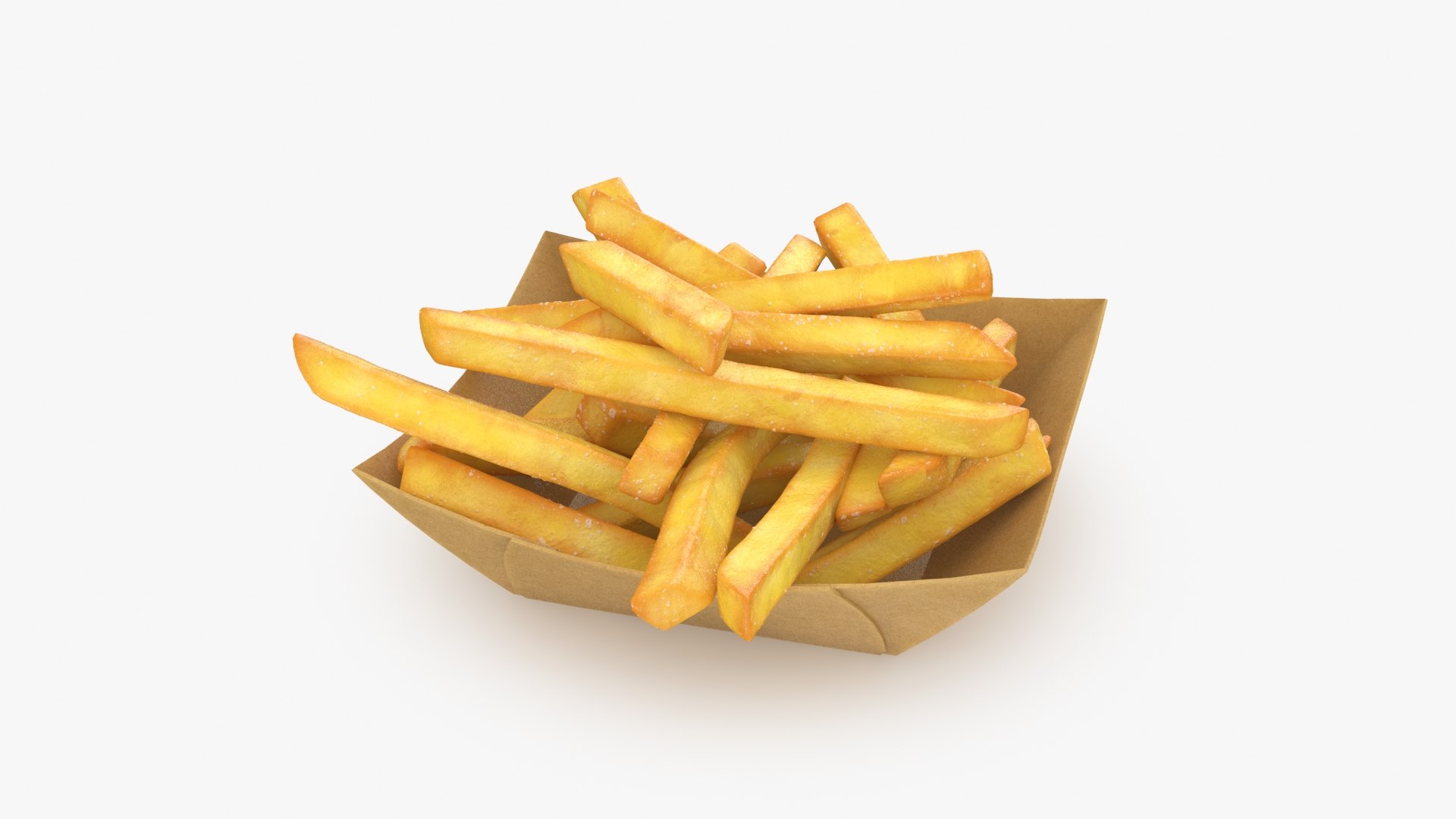 3D French Fries Paper Tray - TurboSquid 2152143
