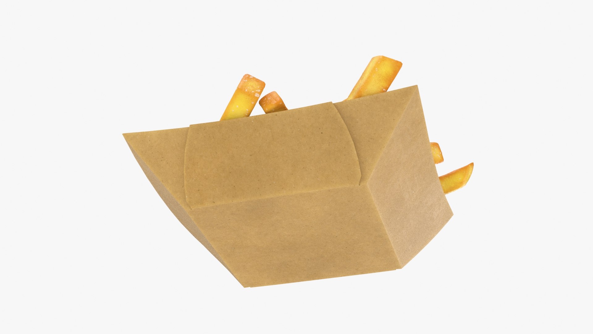 3D French Fries Paper Tray - TurboSquid 2152143