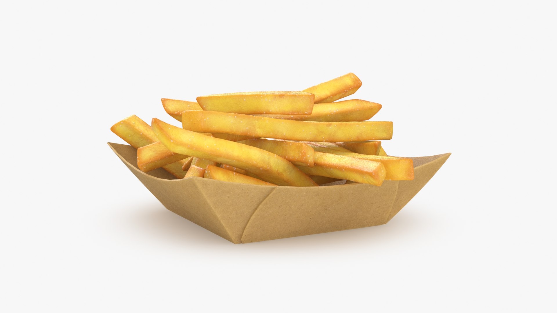 3D French Fries Paper Tray - TurboSquid 2152143