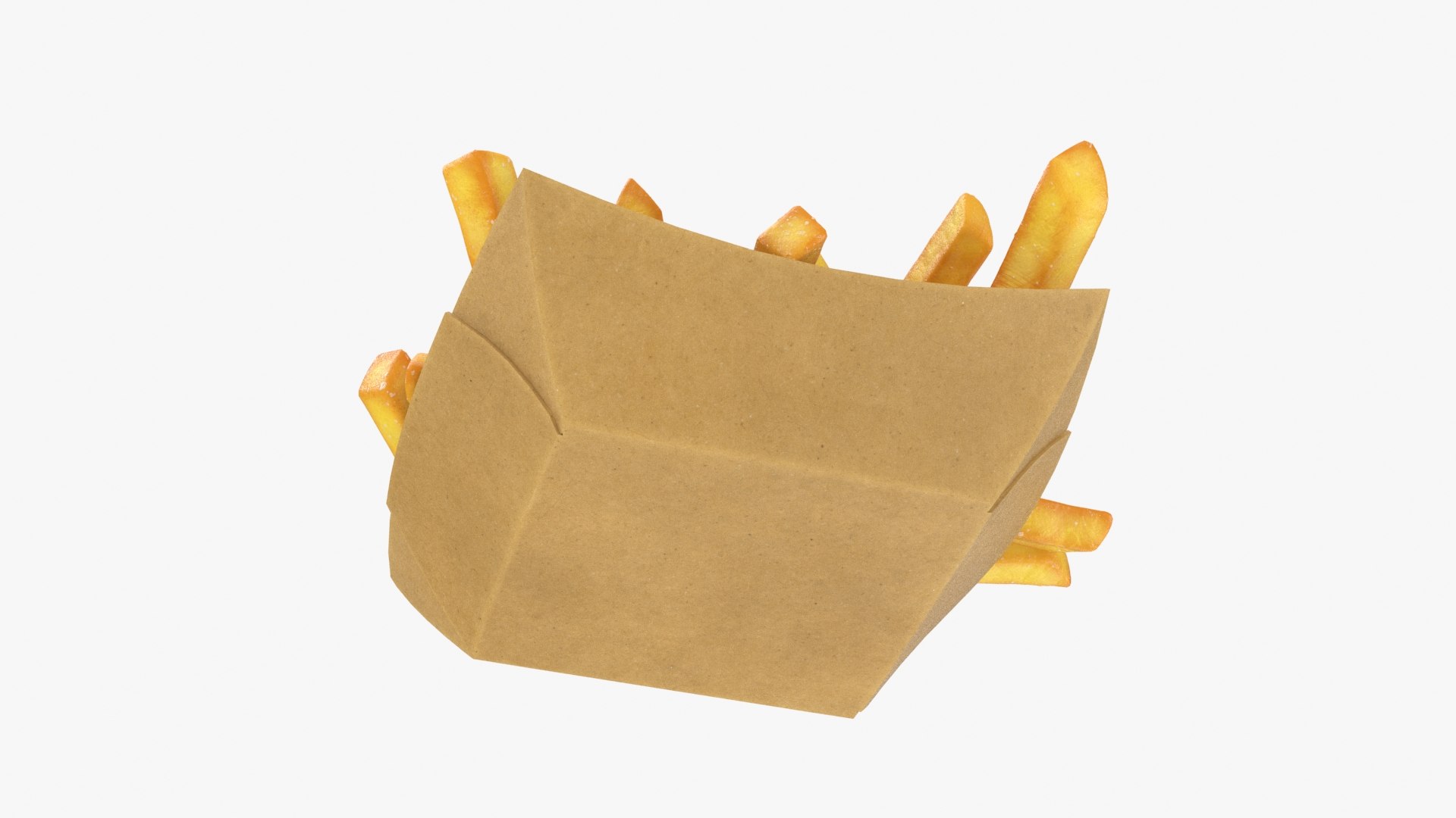3D French Fries Paper Tray - TurboSquid 2152143