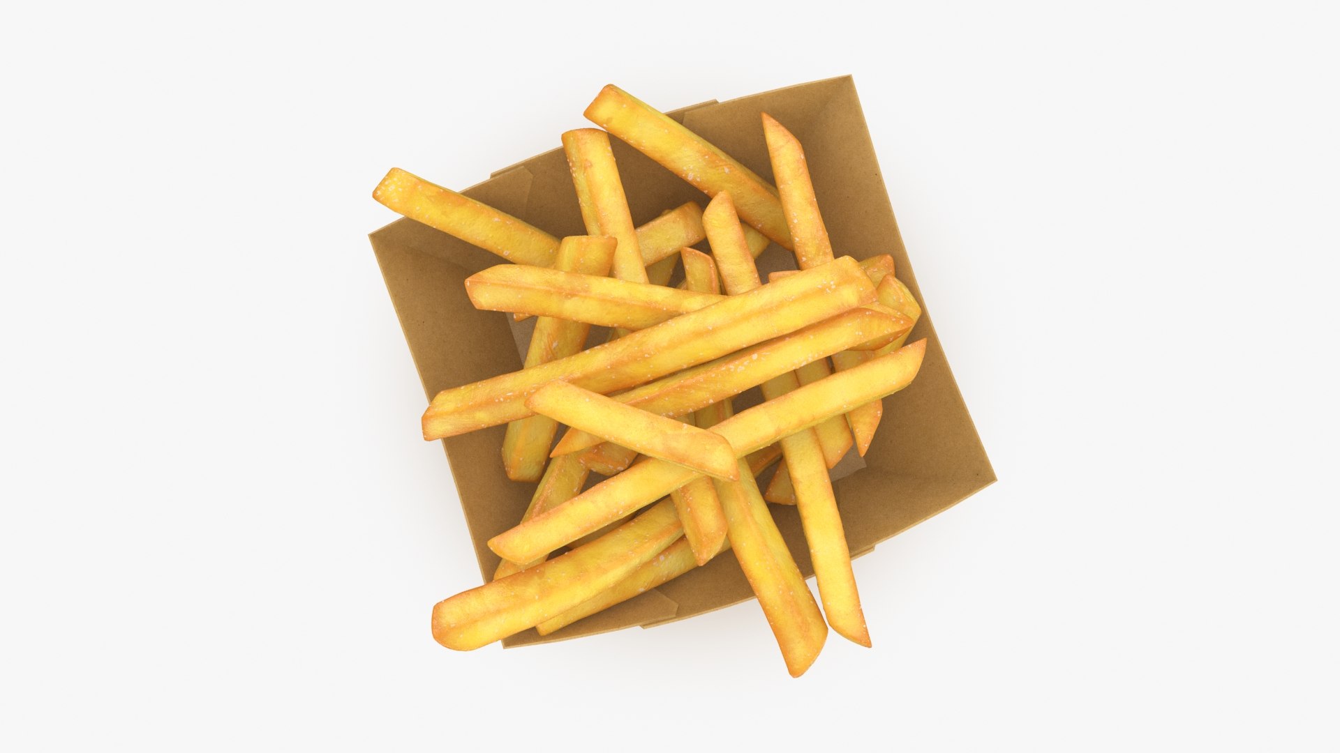 3D French Fries Paper Tray - TurboSquid 2152143