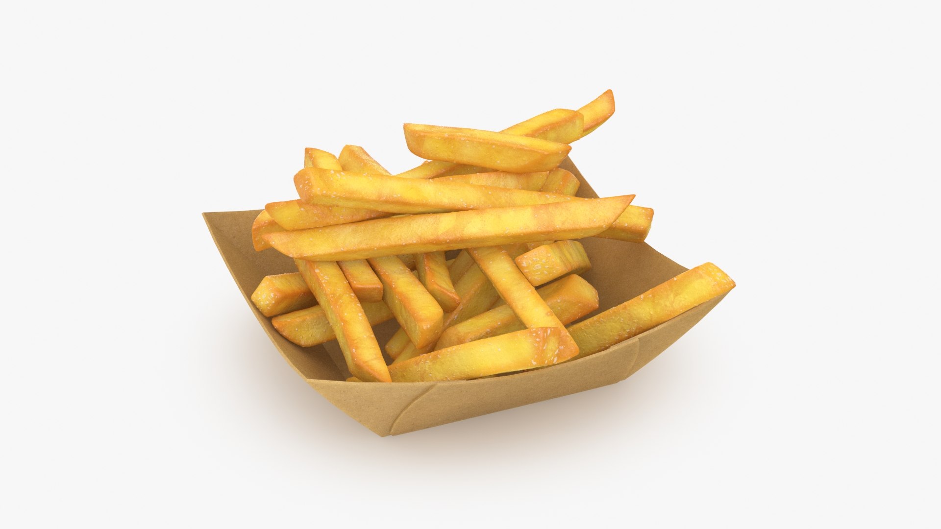 3D French Fries Paper Tray - TurboSquid 2152143