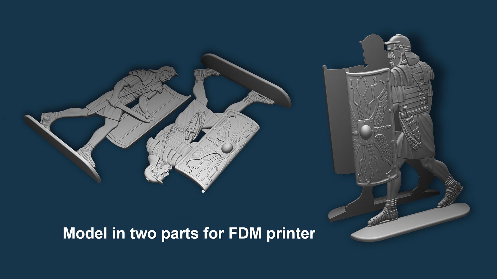 3D Roman Legionnaires Print For FDM And RESIN Printers Model ...