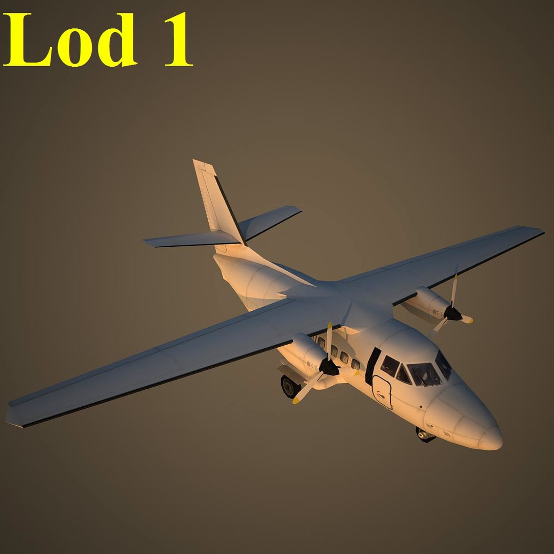 Let Turbolet Low-poly 3d Model