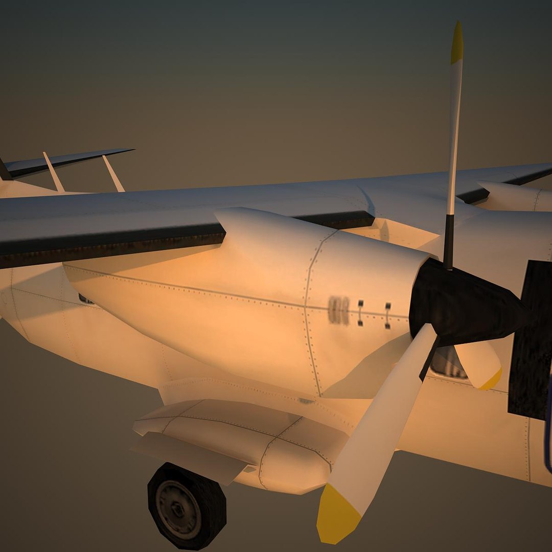 Let Turbolet Low-poly 3d Model