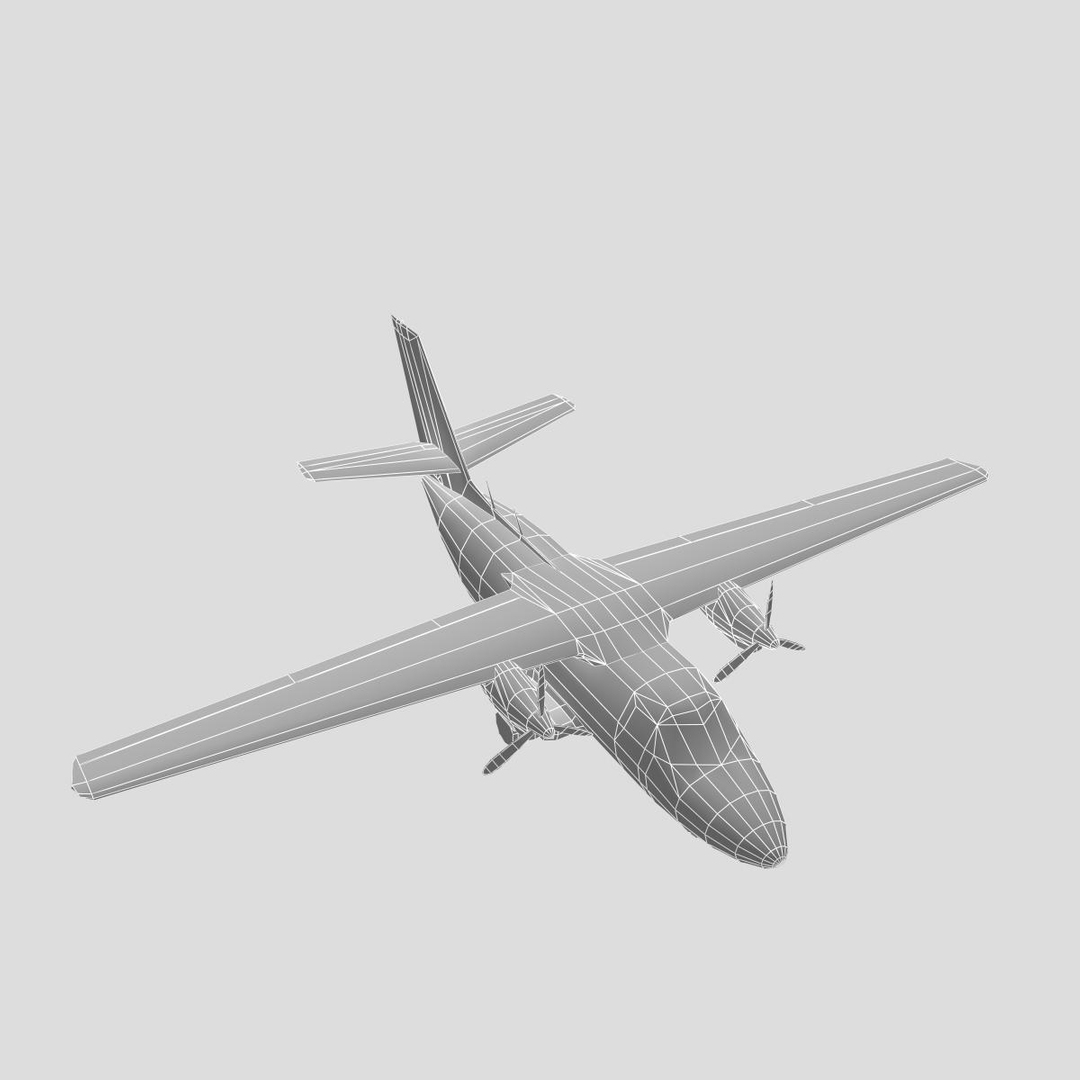 Let Turbolet Low-poly 3d Model