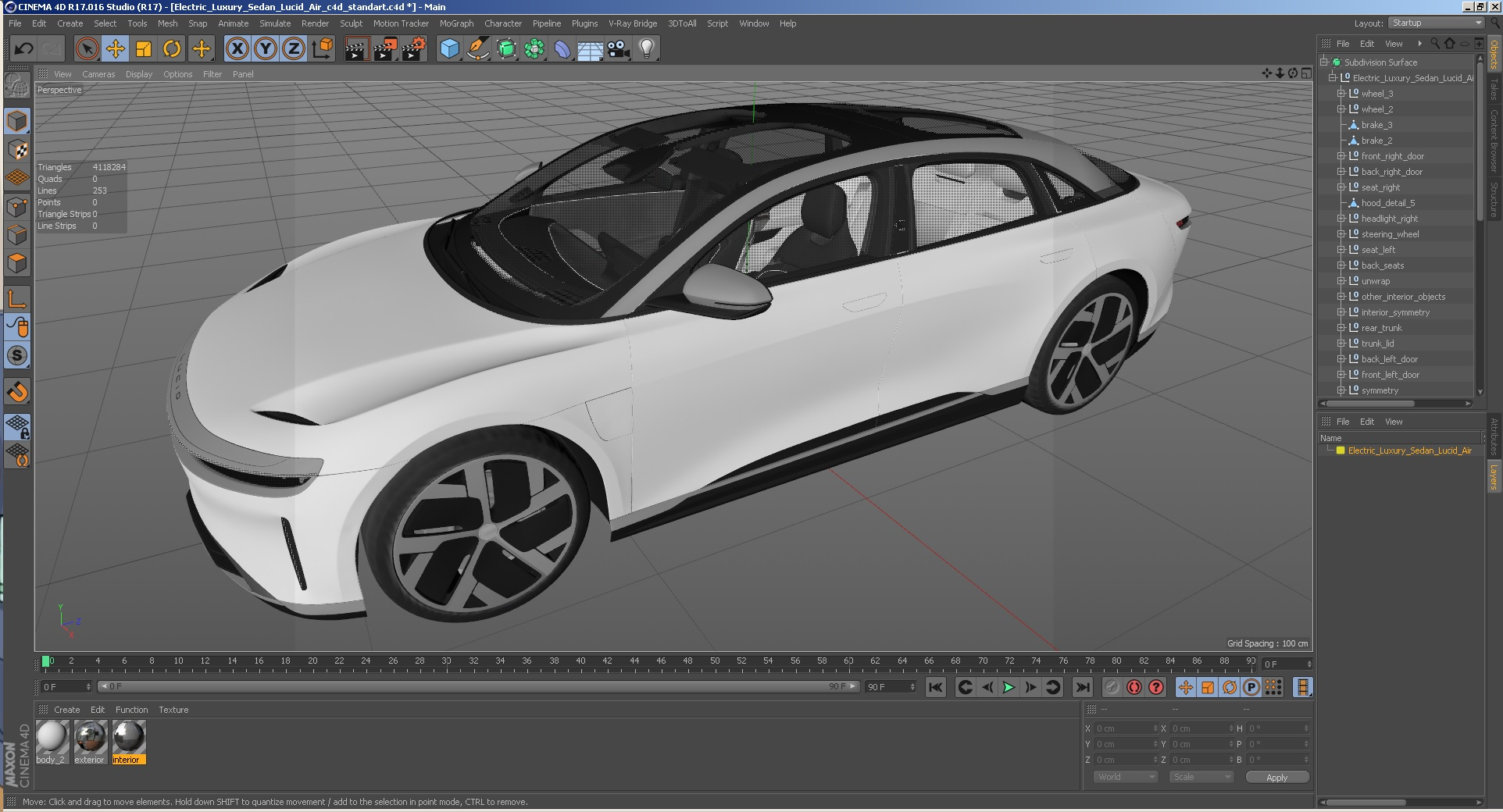 Electric Luxury Sedan Lucid Air 3D model - TurboSquid 1752812