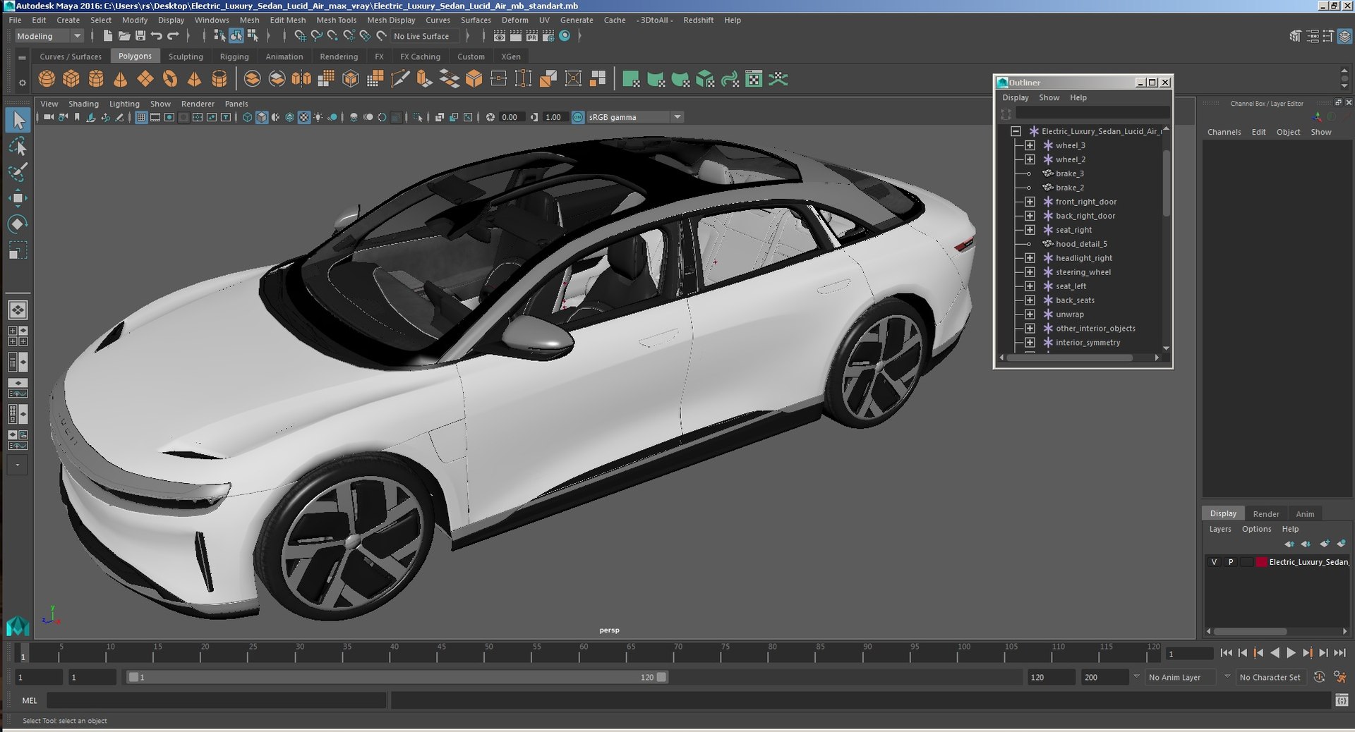 Electric Luxury Sedan Lucid Air 3D model - TurboSquid 1752812
