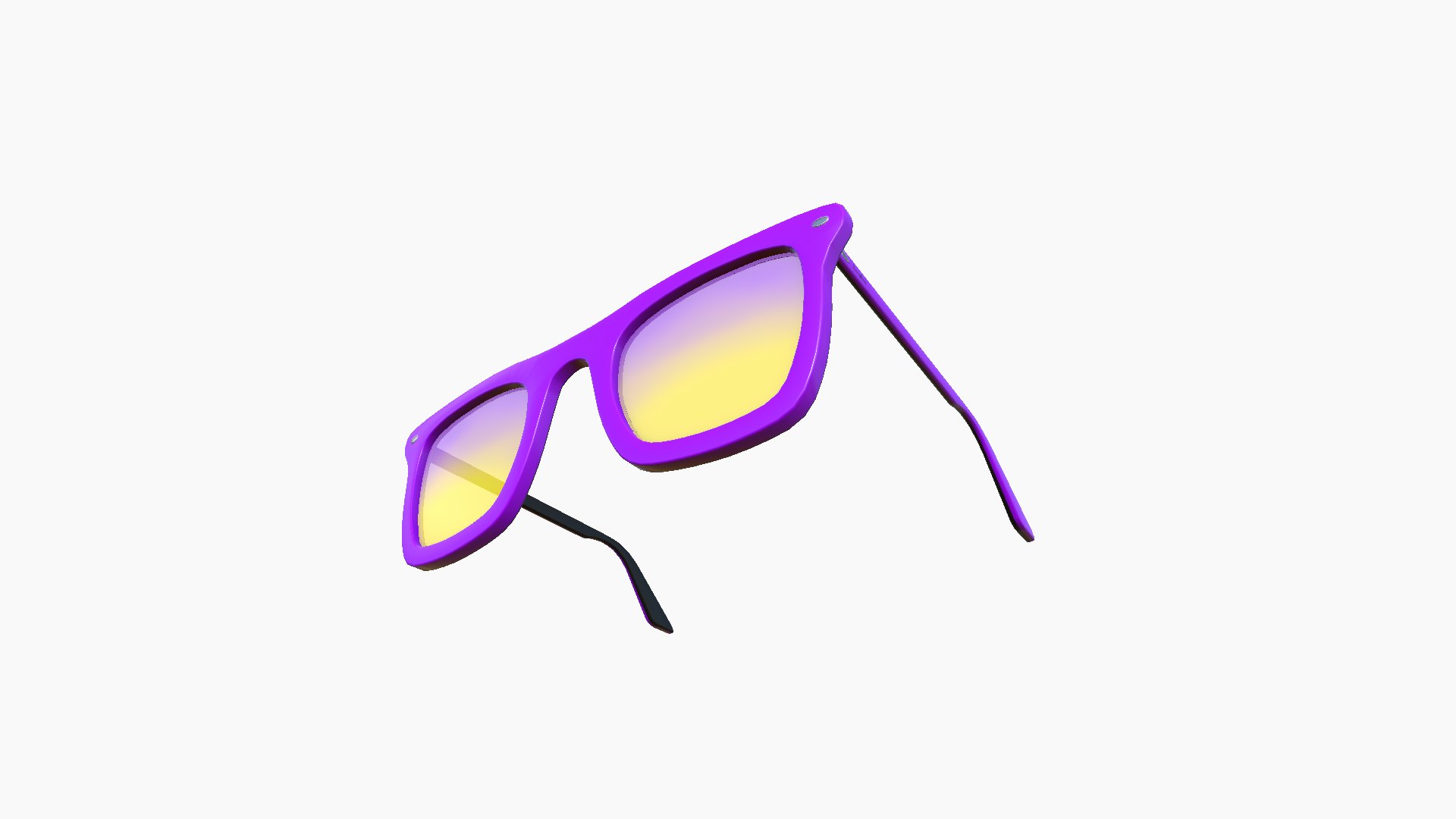 3D model Sunglass E12 Purple Yellow - Character Design Fashion ...