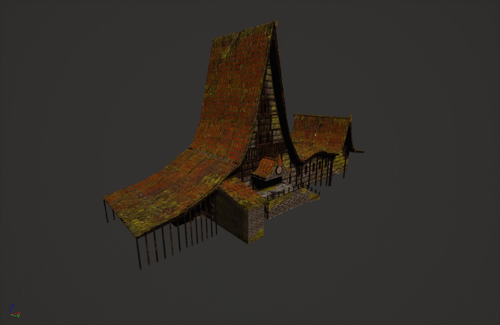 3D ruined medieval house model - TurboSquid 1379819