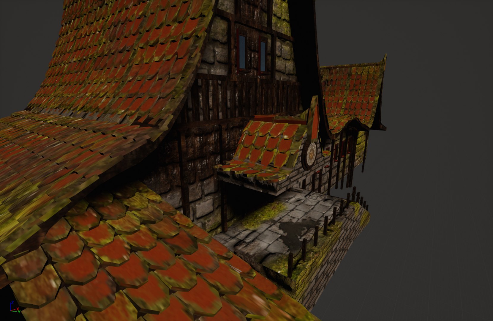 3D ruined medieval house model - TurboSquid 1379819