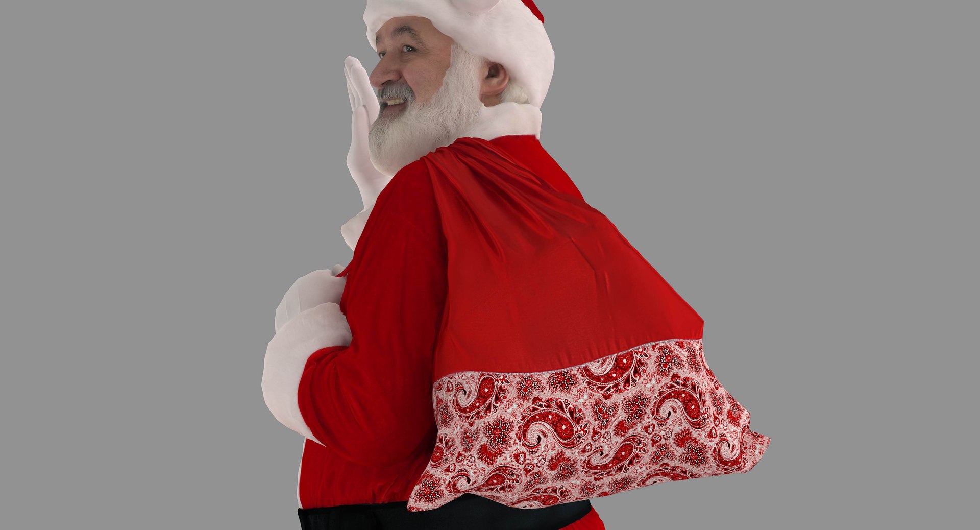 Santa Claus Greeting People Human 3d Max