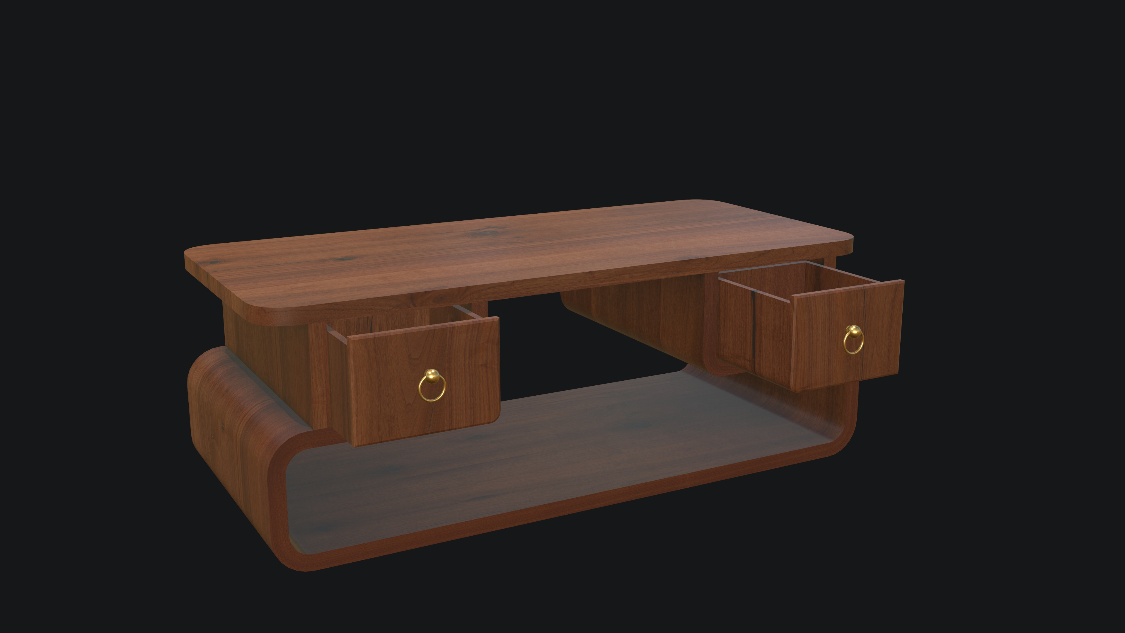 3D Wooden Coffee Table With Chair - TurboSquid 1905707