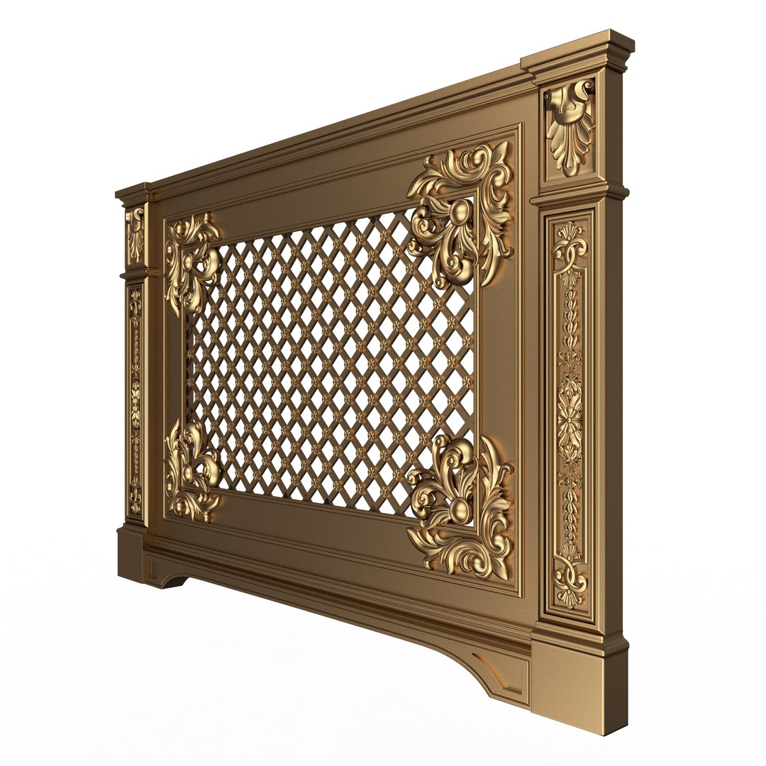 Radiator Cover Decorative Screening Grille Panel 014 3D - TurboSquid ...