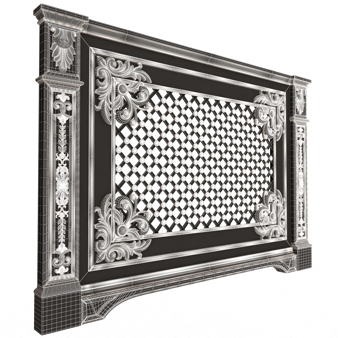 Radiator Cover Decorative Screening Grille Panel 014 3D - TurboSquid ...