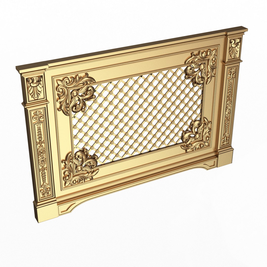 Radiator Cover Decorative Screening Grille Panel 014 3D - TurboSquid ...