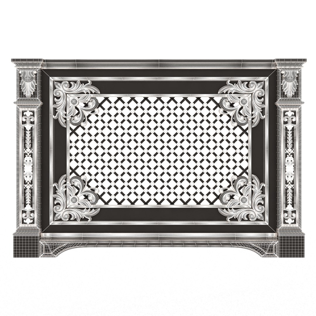 Radiator Cover Decorative Screening Grille Panel 014 3D - TurboSquid ...