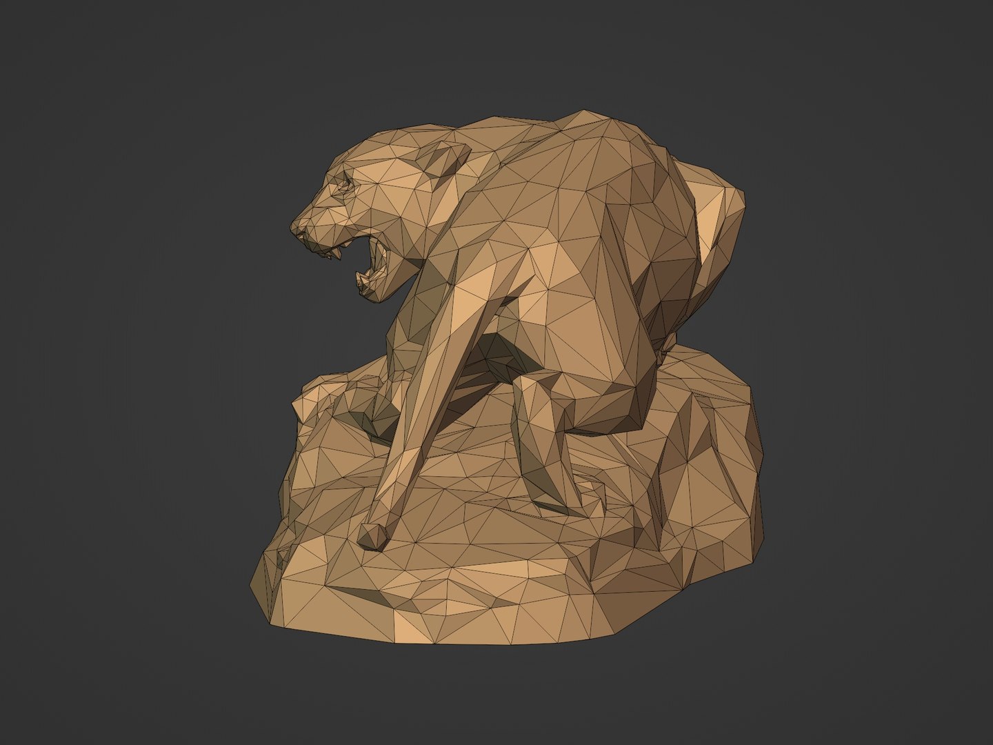Low Poly Tiger Figurine 3D - TurboSquid 2012018