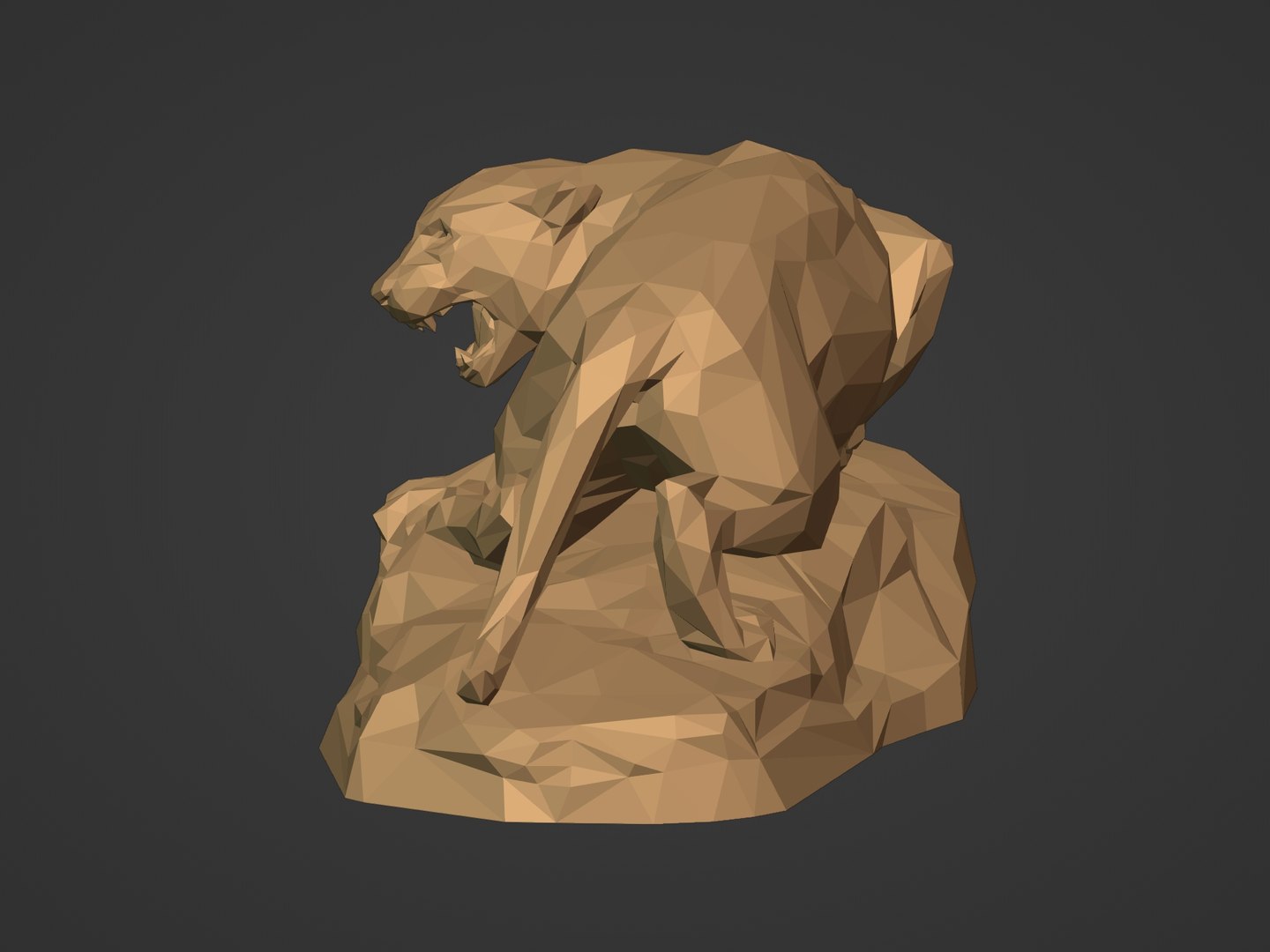 Low Poly Tiger Figurine 3D - TurboSquid 2012018