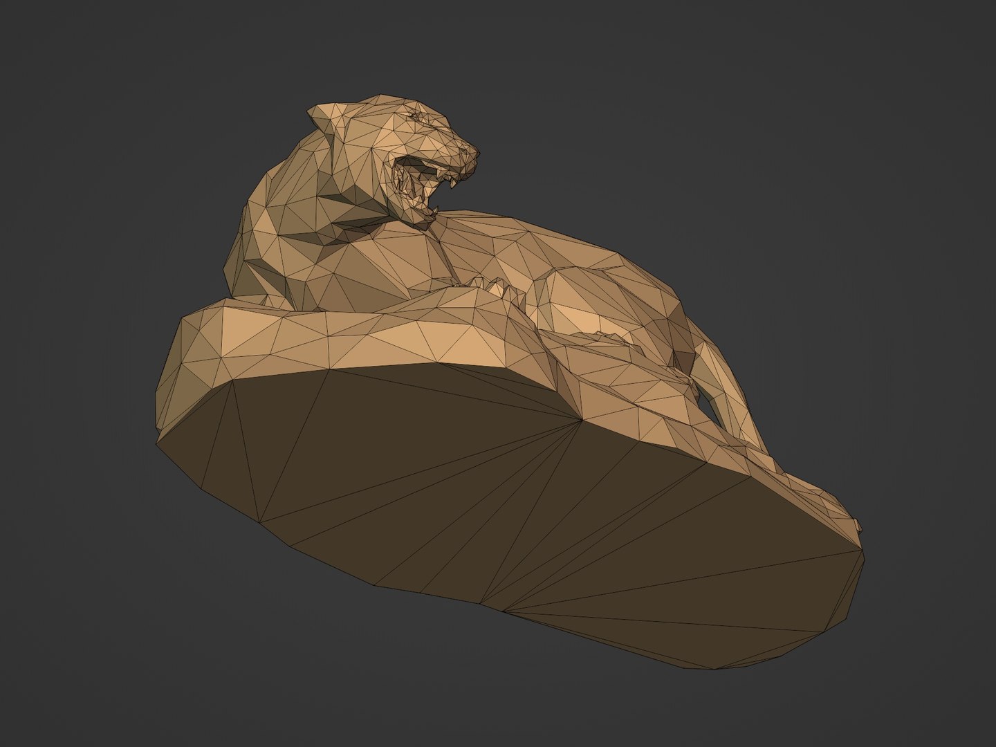 Low Poly Tiger Figurine 3D - TurboSquid 2012018