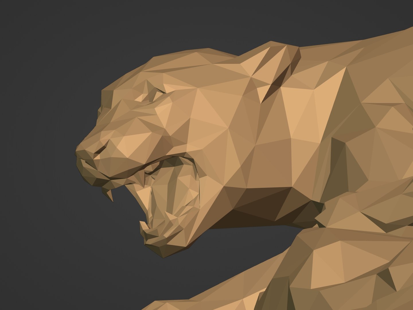 Low Poly Tiger Figurine 3D - TurboSquid 2012018