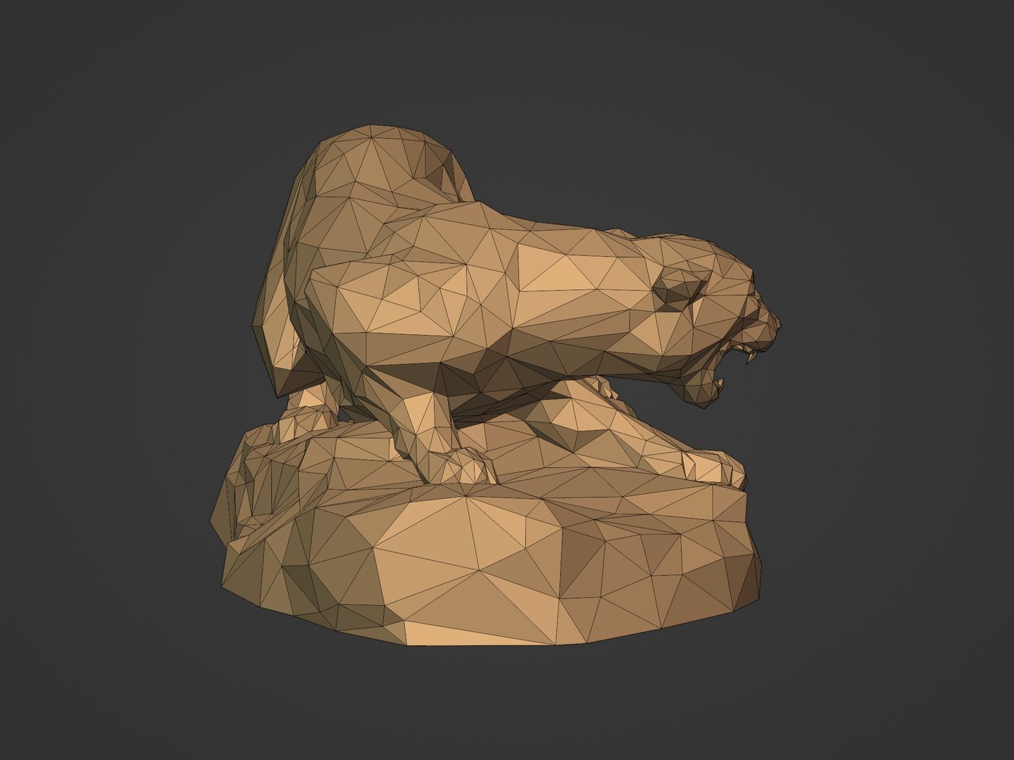 Low Poly Tiger Figurine 3D - TurboSquid 2012018