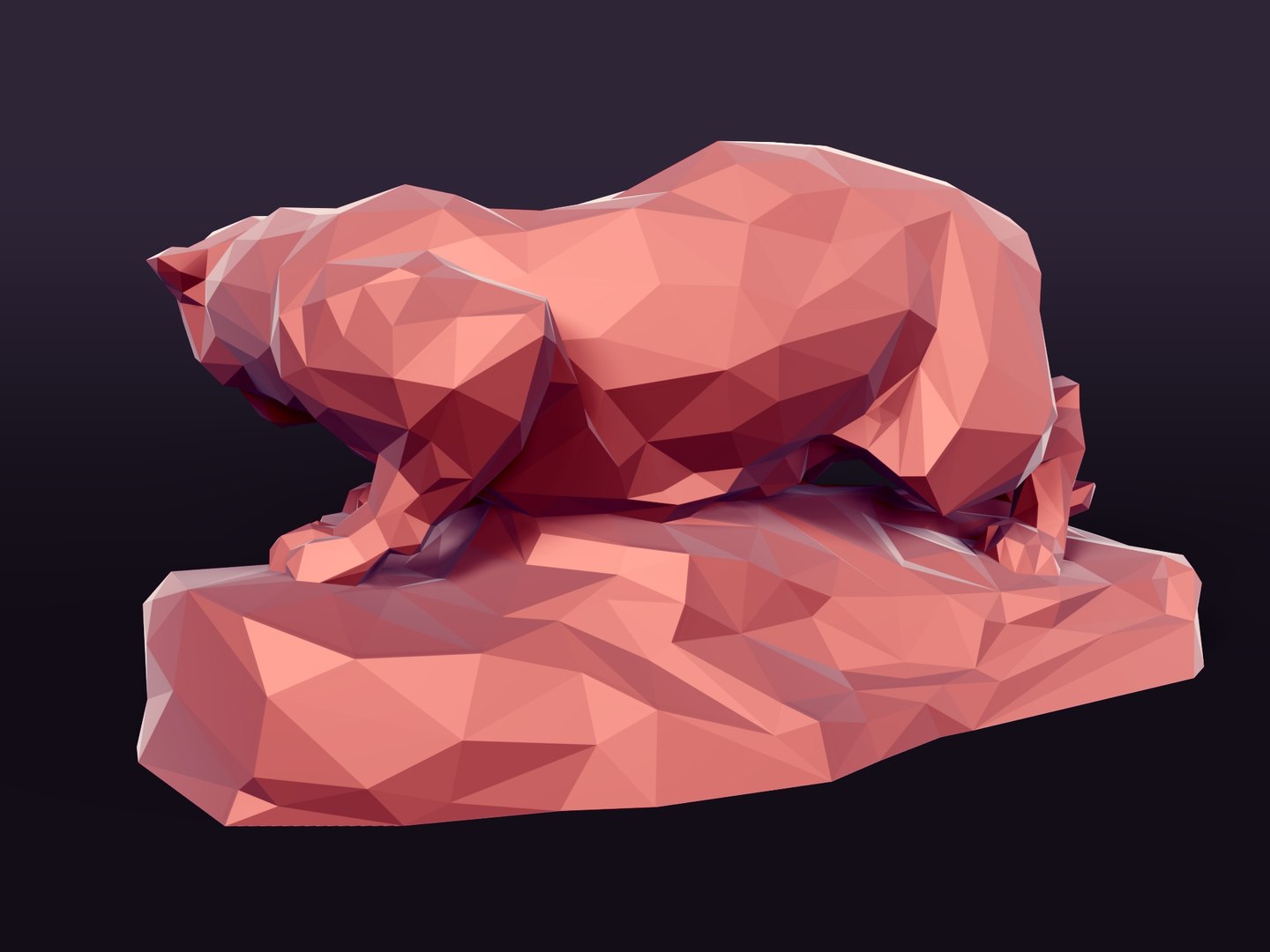Low Poly Tiger Figurine 3D - TurboSquid 2012018