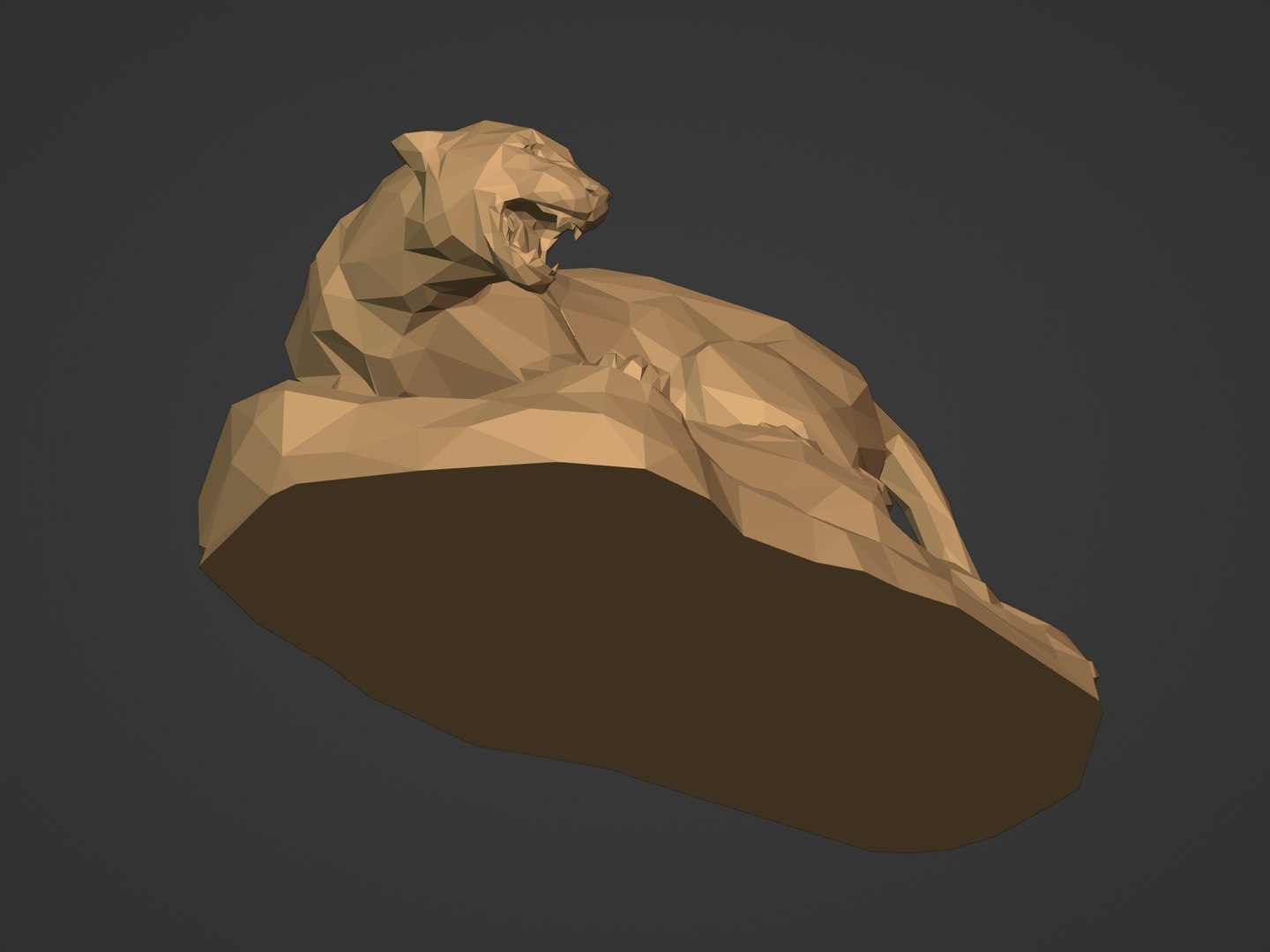 Low Poly Tiger Figurine 3D - TurboSquid 2012018