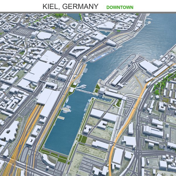 modelo 3d Kiel centro de Alemania - TurboSquid 1989258