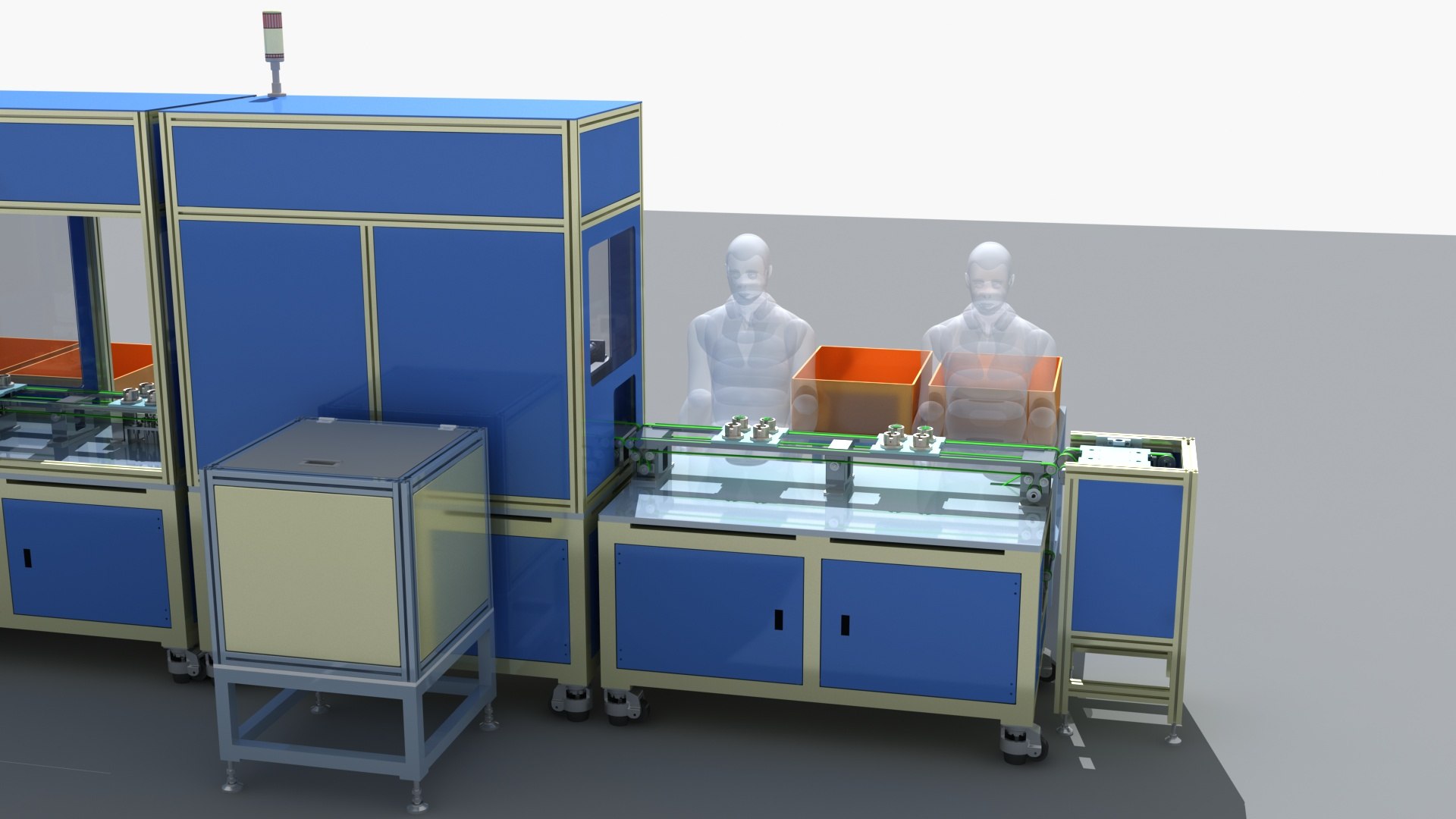 Industrial Equipment 28-Motor Automatic Assembly Production Line model ...