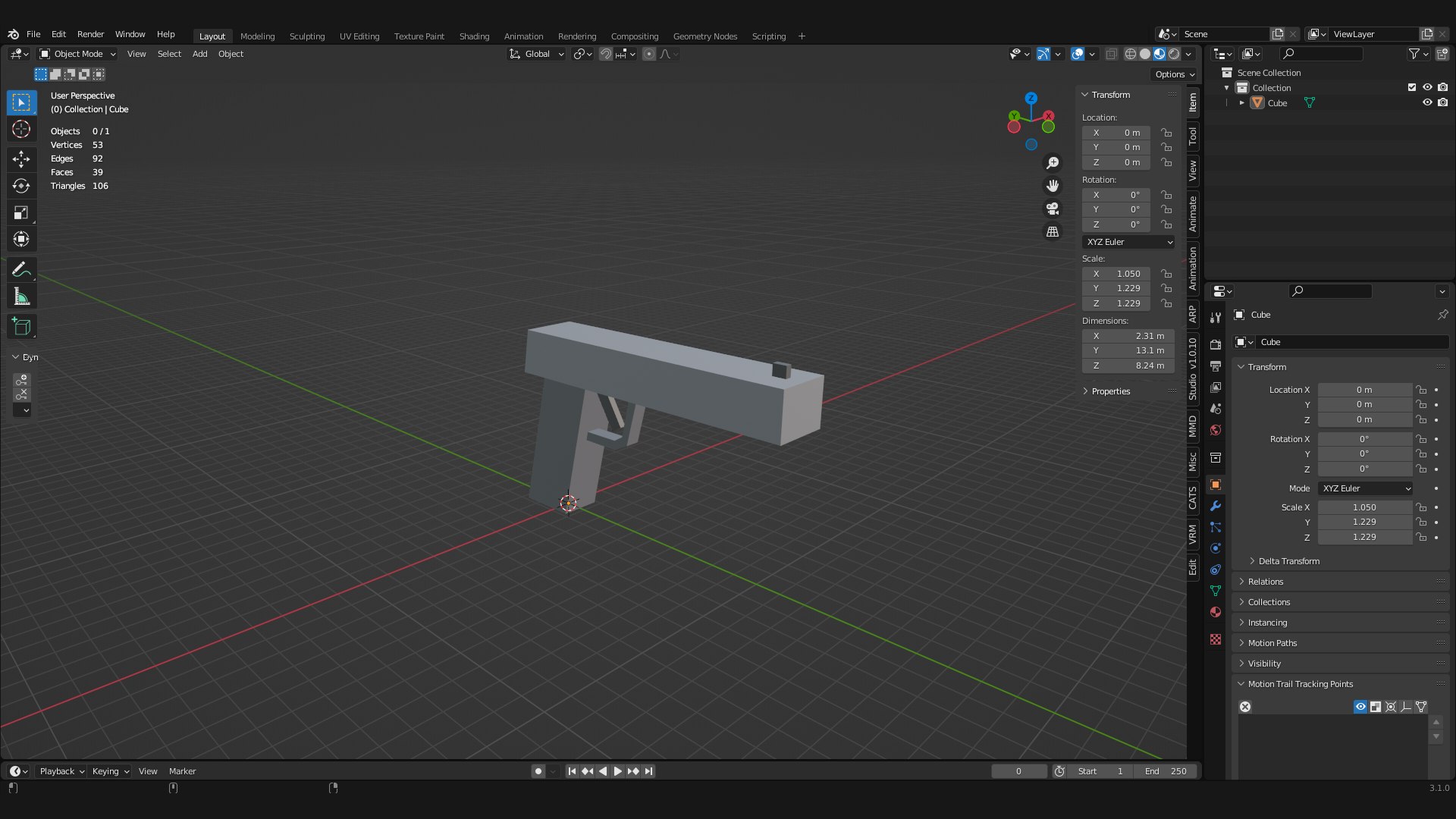 3D Pistol With Texture - TurboSquid 1937785