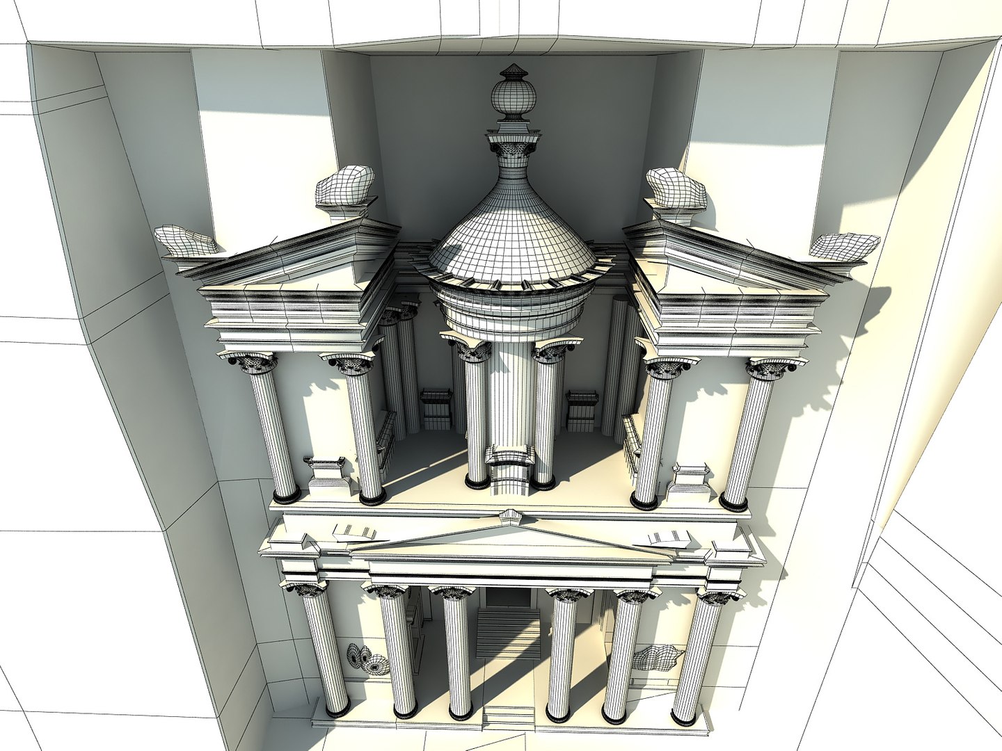 Petra City Stone 3d Model