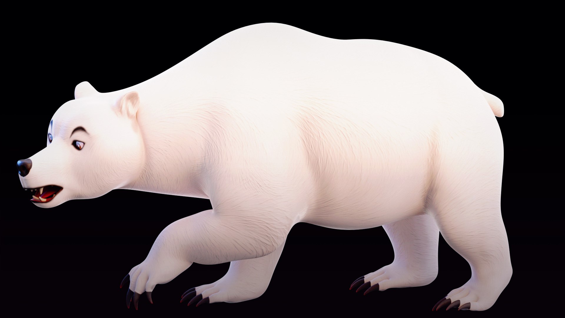 3D Model Polar Bear Cartoon Rigged Low-poly 3D Model - TurboSquid 2155276