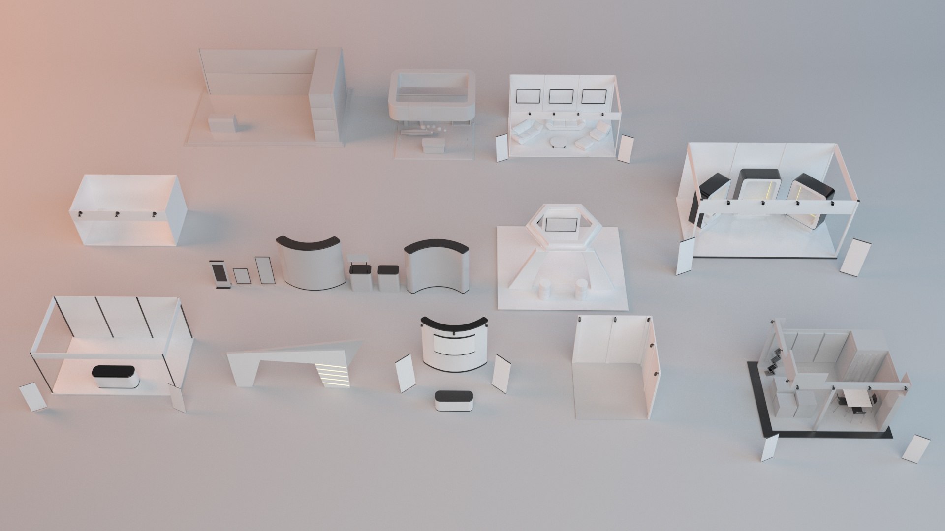 3D High-Quality Exhibition Design Collection 3D Models Model ...
