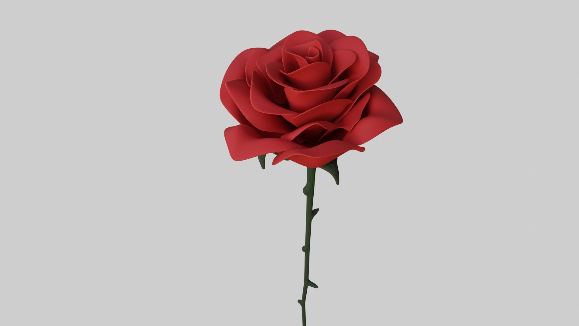 3D Red Rose - TurboSquid 2259326