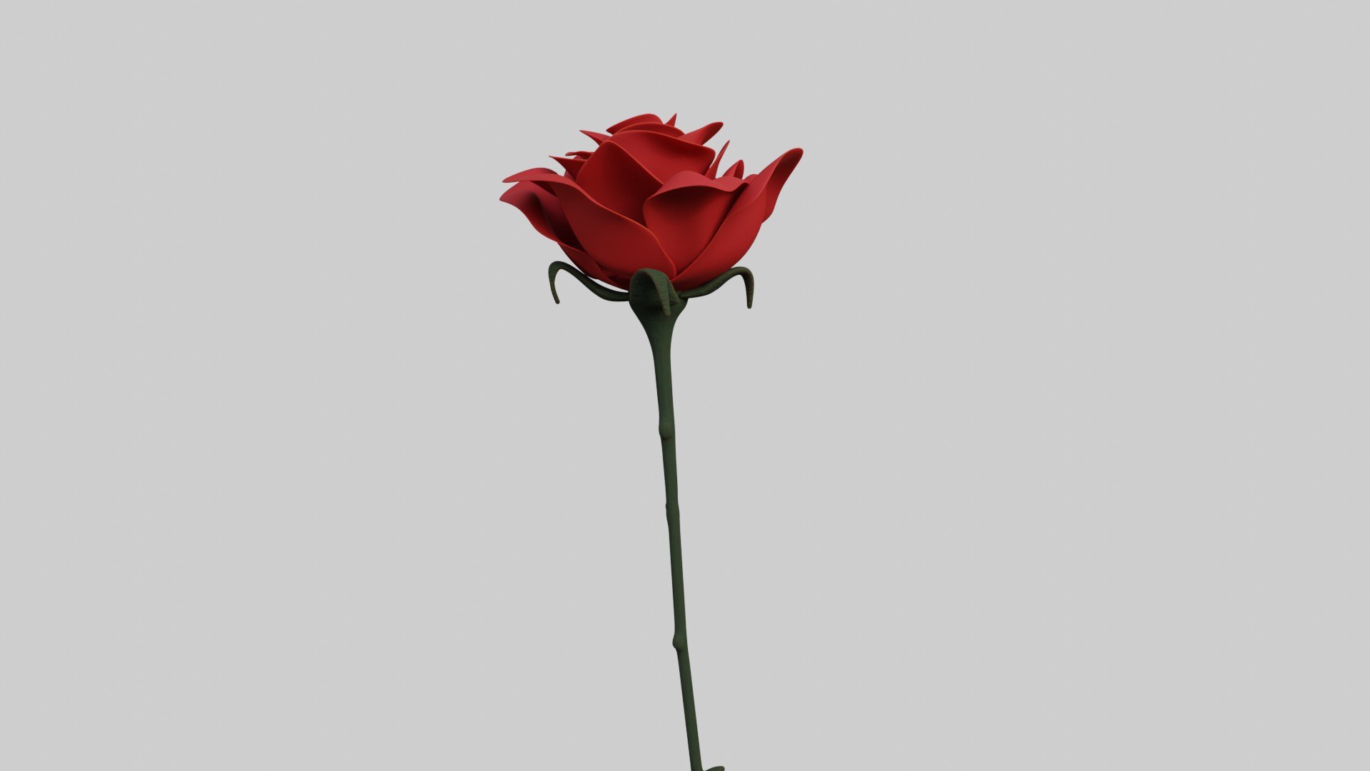 3D Red Rose - TurboSquid 2259326
