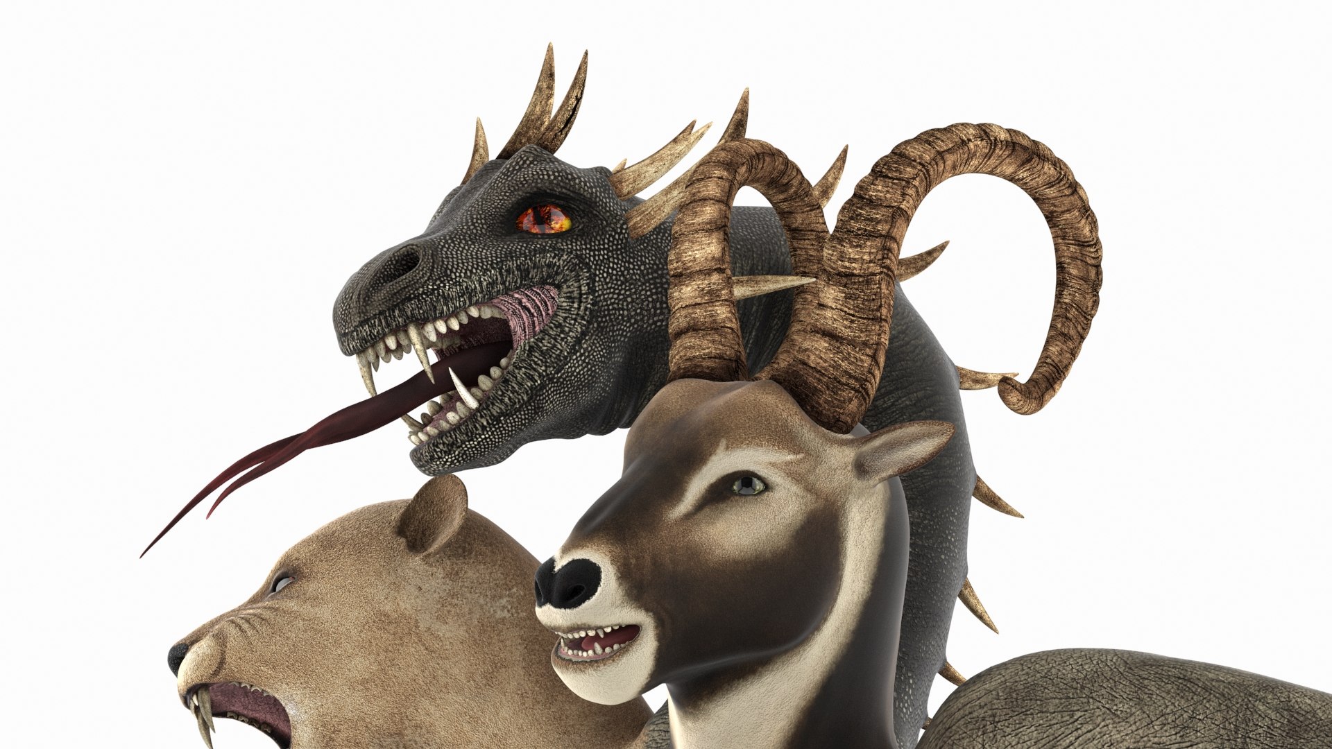 3D Mythical Chimera Creature Model - TurboSquid 2384524