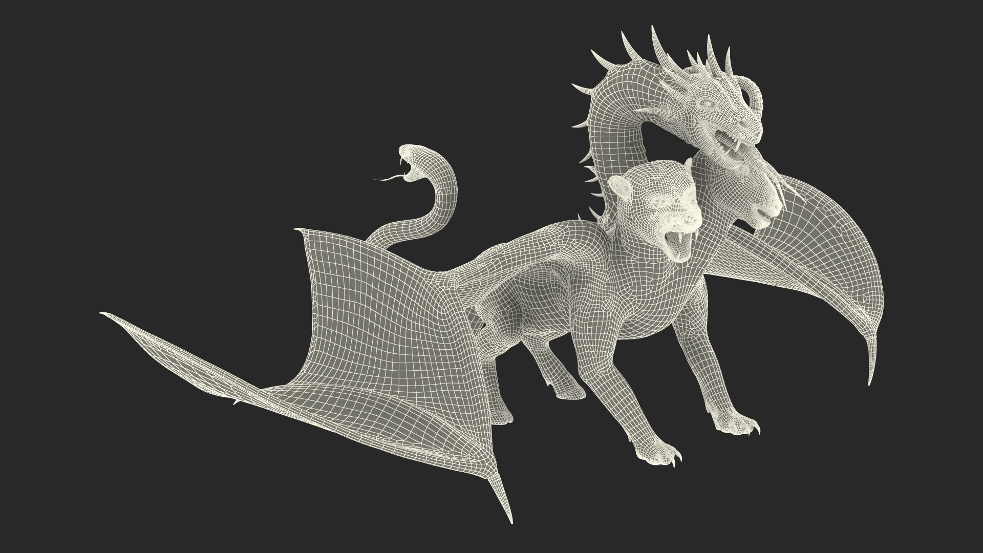 3D Mythical Chimera Creature Model - TurboSquid 2384524