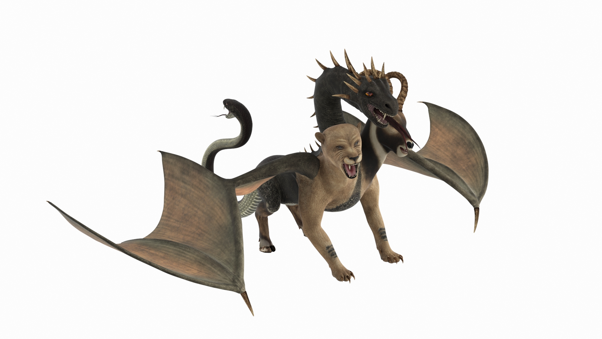 3D Mythical Chimera Creature Model - TurboSquid 2384524