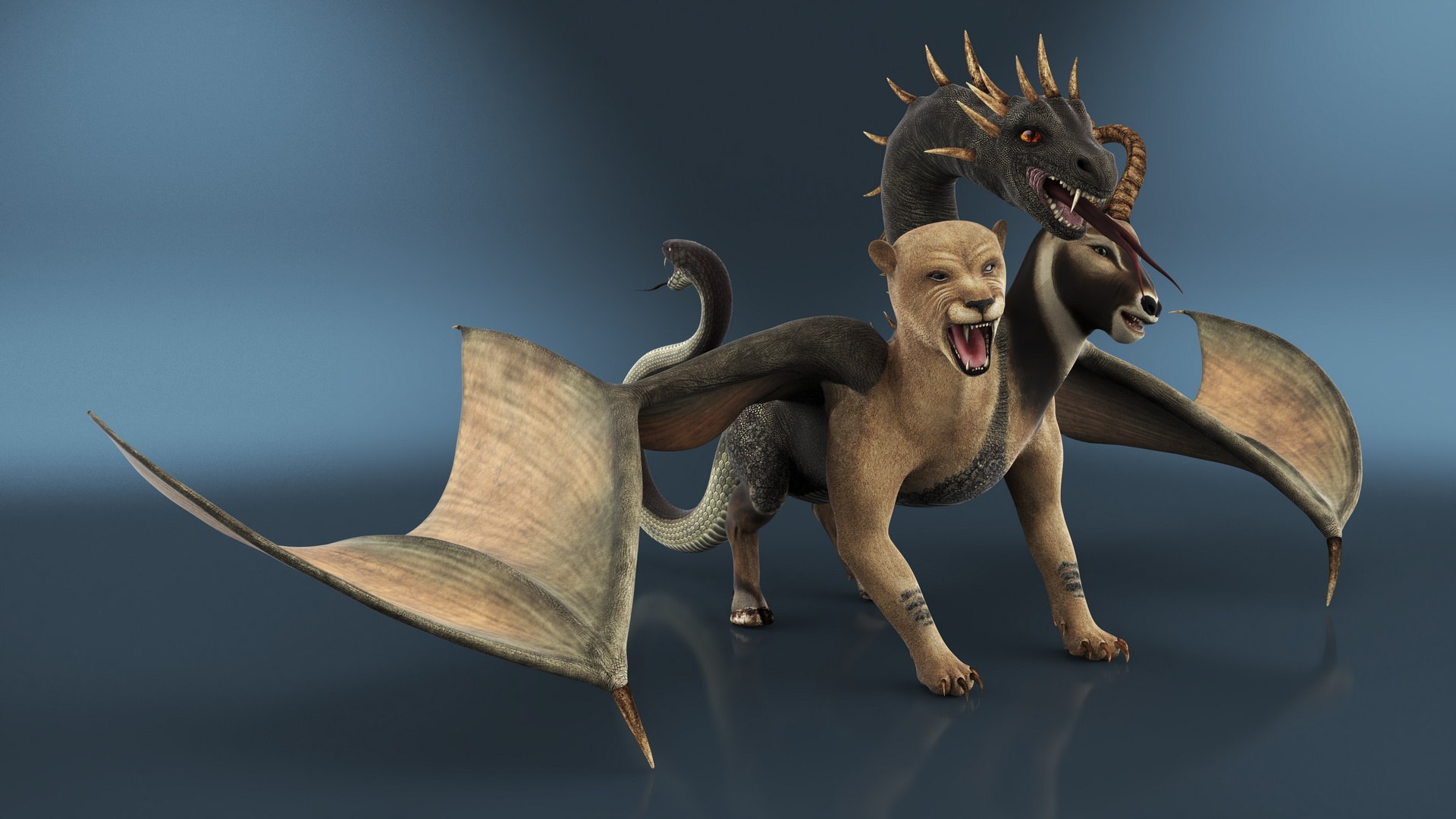 3D Mythical Chimera Creature Model - TurboSquid 2384524