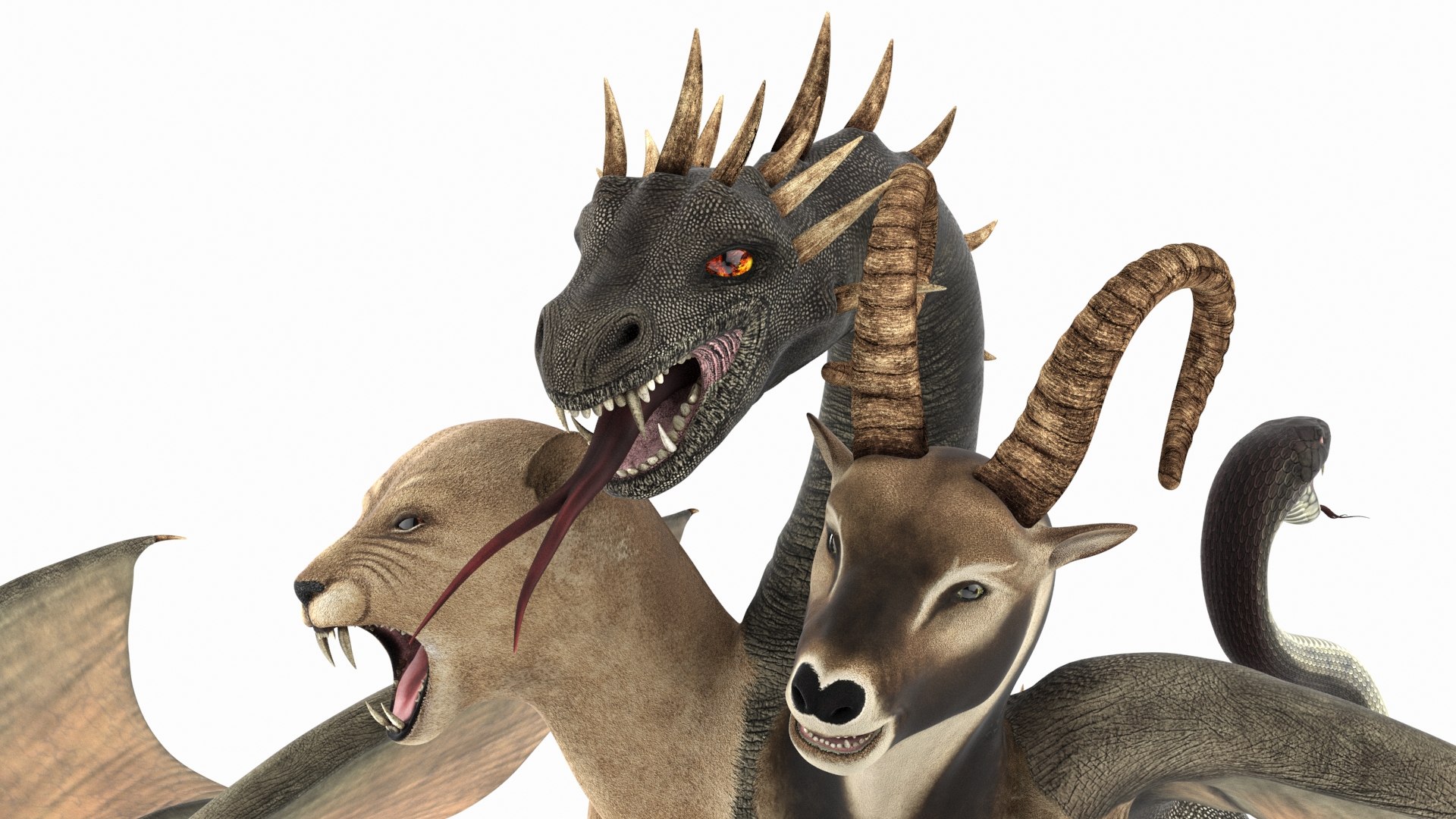 3D Mythical Chimera Creature Model - TurboSquid 2384524