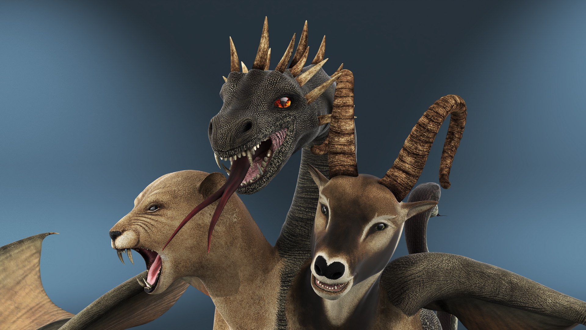 3D Mythical Chimera Creature Model - TurboSquid 2384524