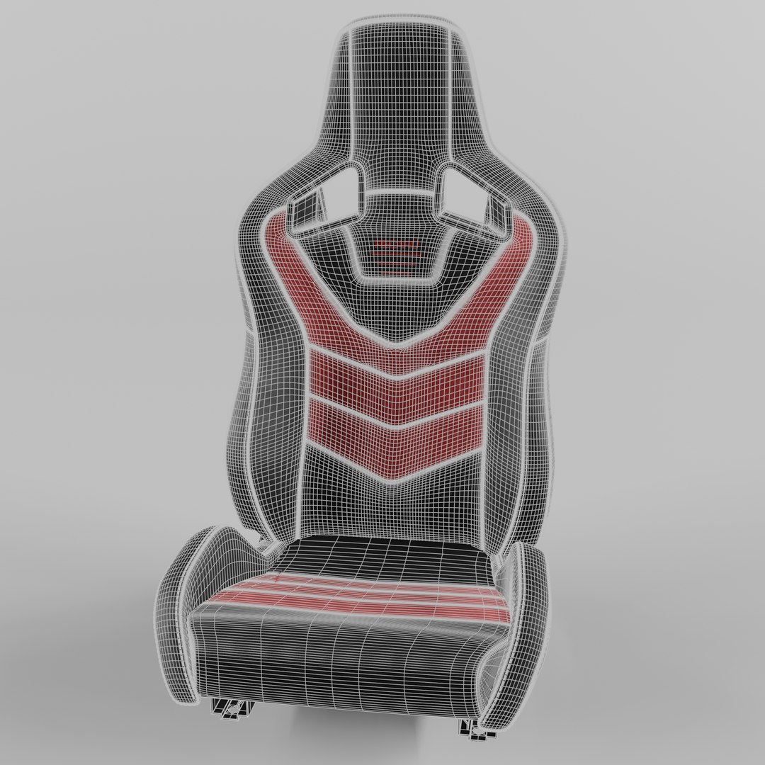 RECARO Sportster GT Red Seat 3D Model - TurboSquid 1774046