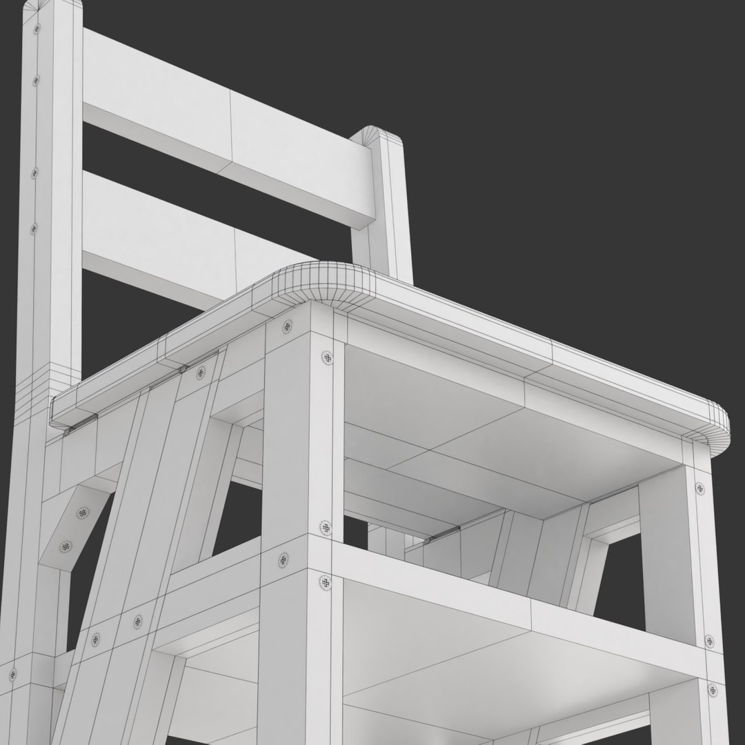 Step Stool Chair 3D model - TurboSquid 1716278