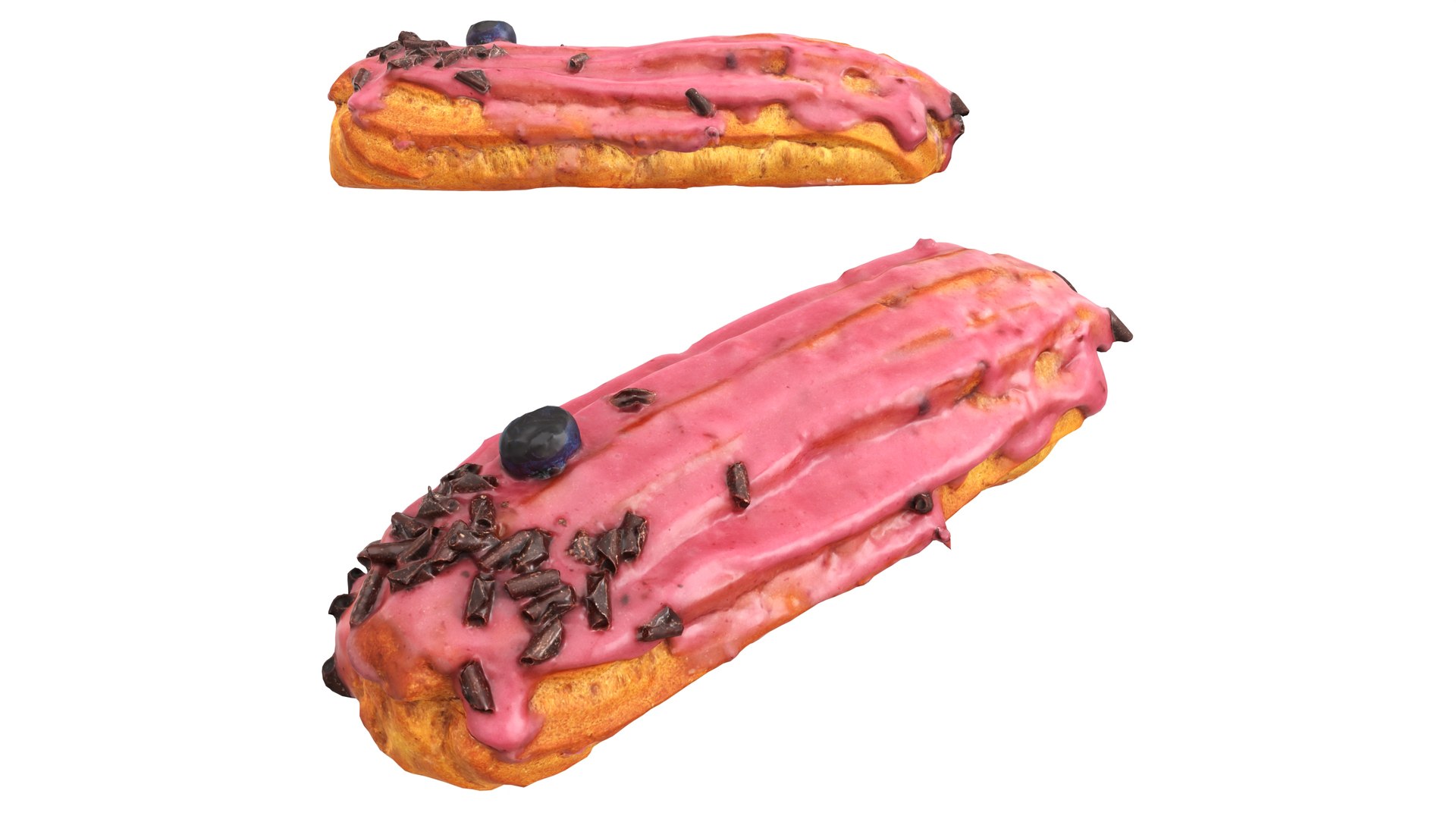 Blueberry Eclair 3D - TurboSquid 2380515
