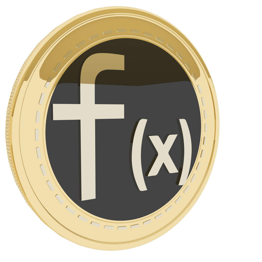 Function X Cryptocurrency Gold Coin 3D Model - TurboSquid 1856396