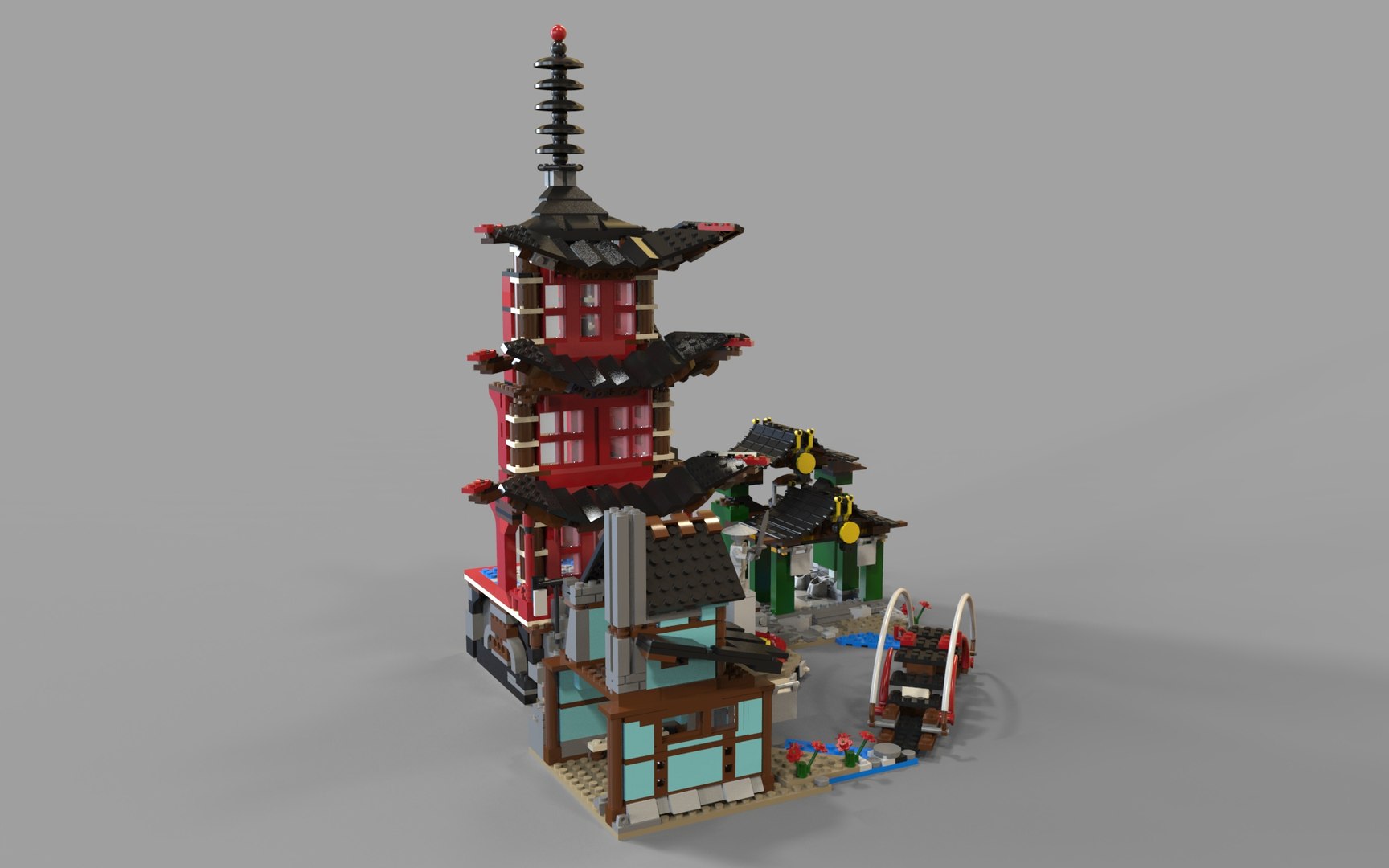 3D lego temple model - TurboSquid 1205056