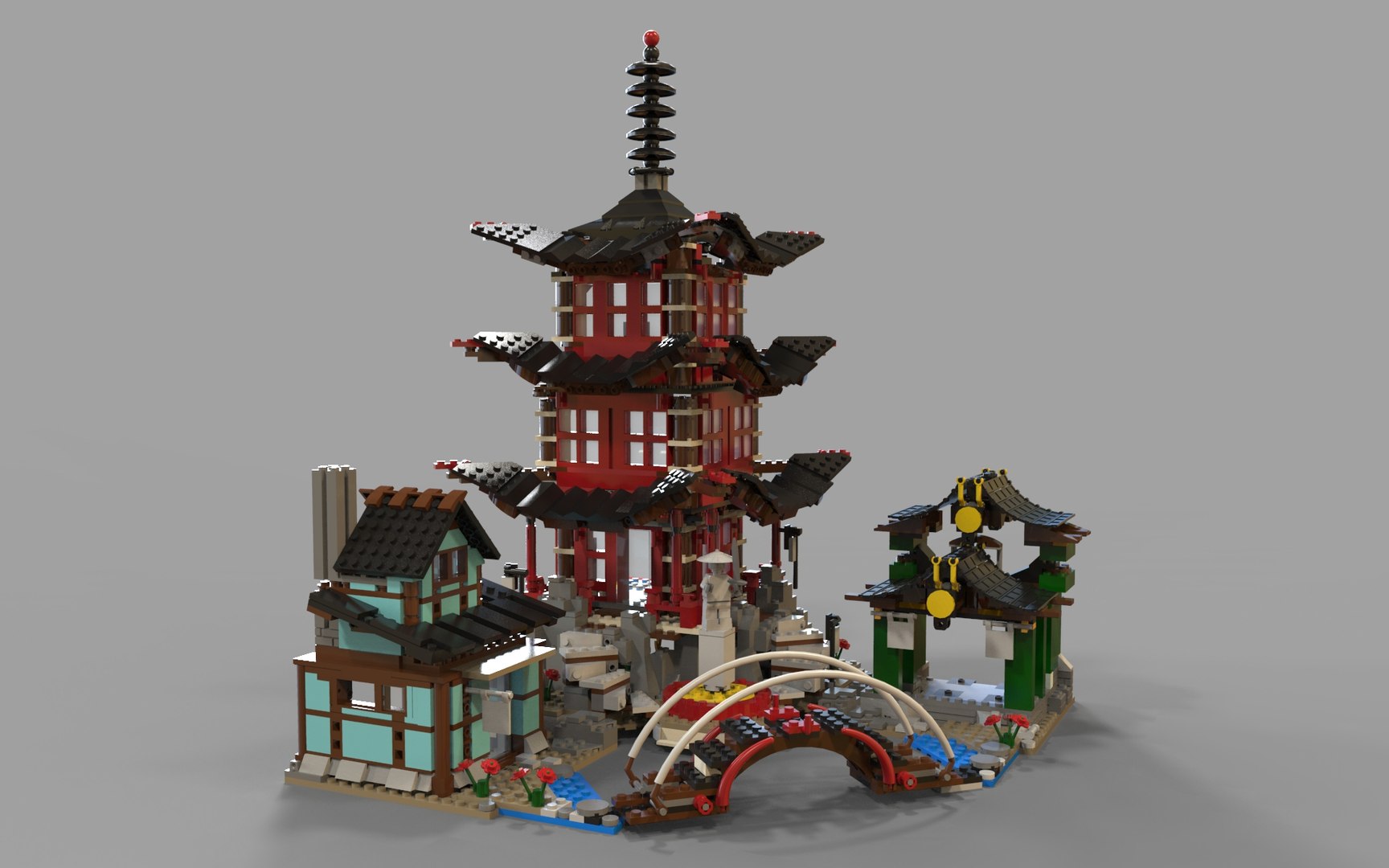 3D lego temple model - TurboSquid 1205056
