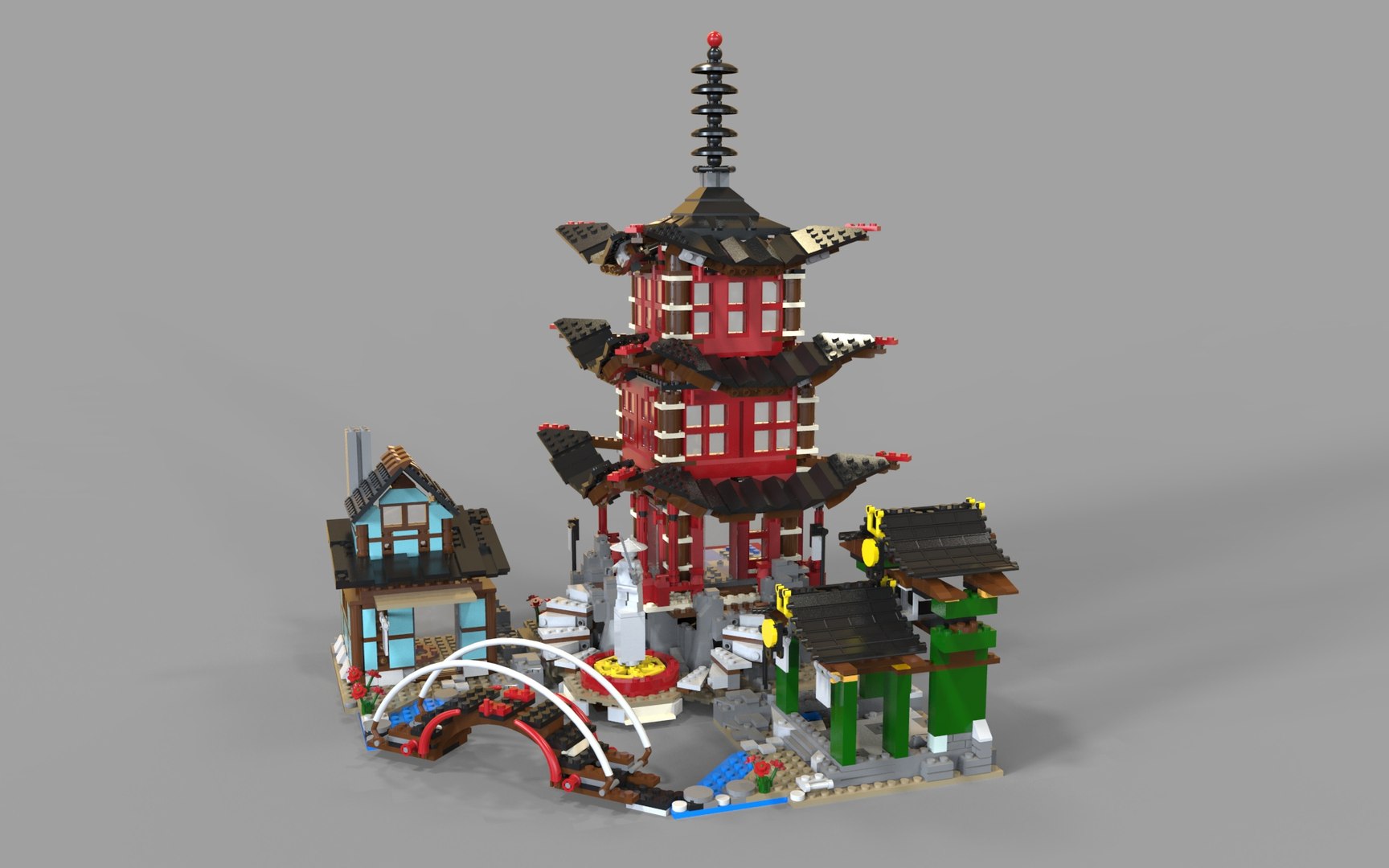 3D lego temple model - TurboSquid 1205056